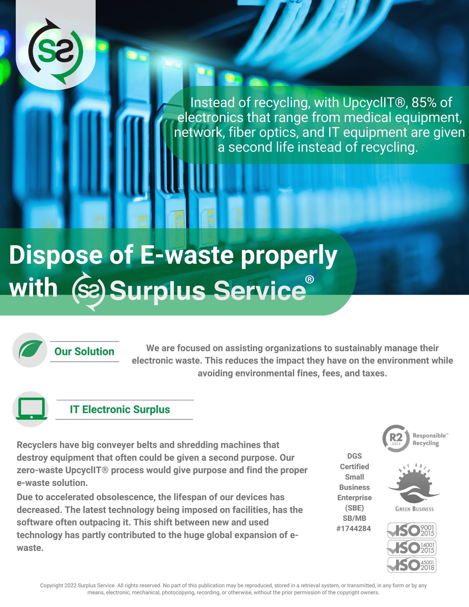 Downloads on services and solutions from Surplus Service