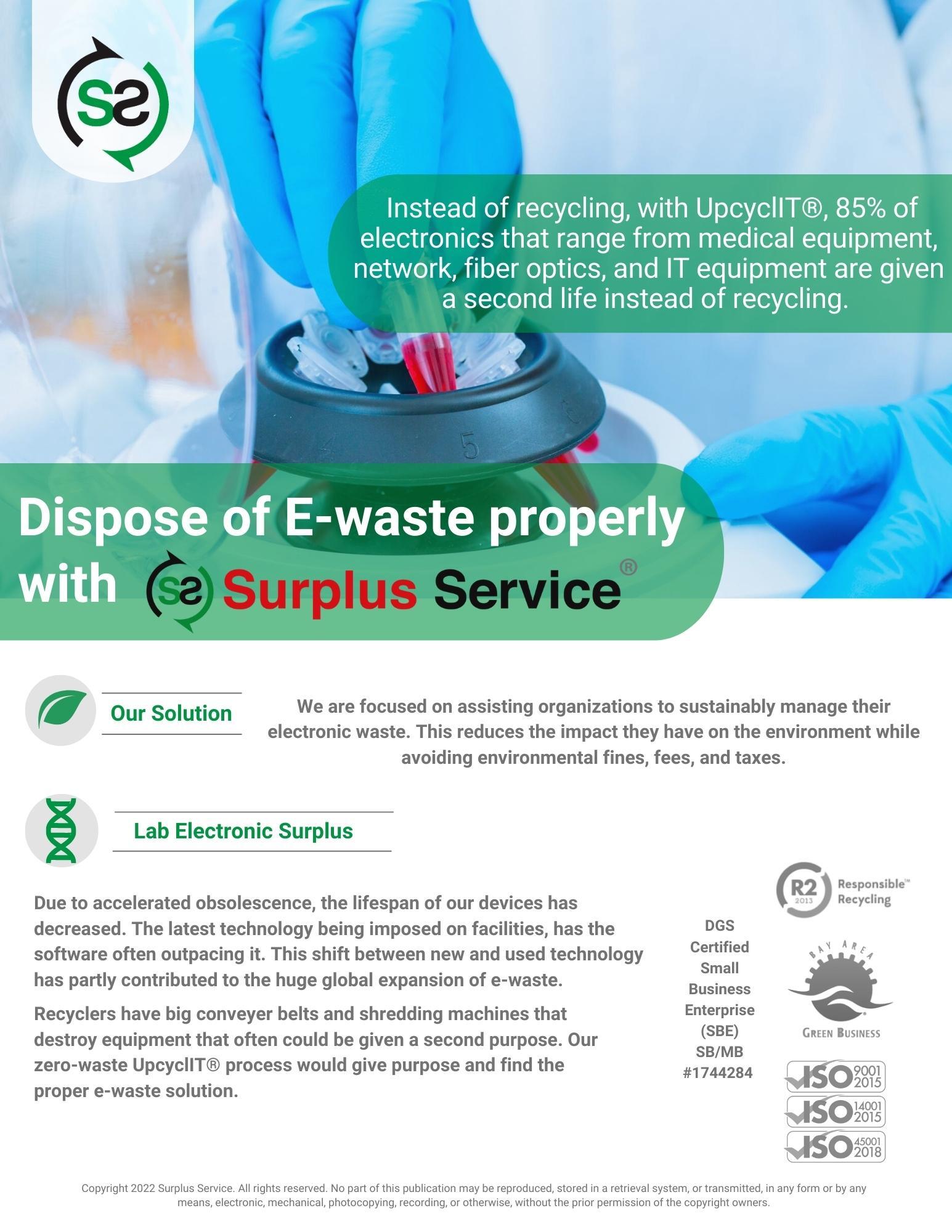 Downloads on services and solutions from Surplus Service