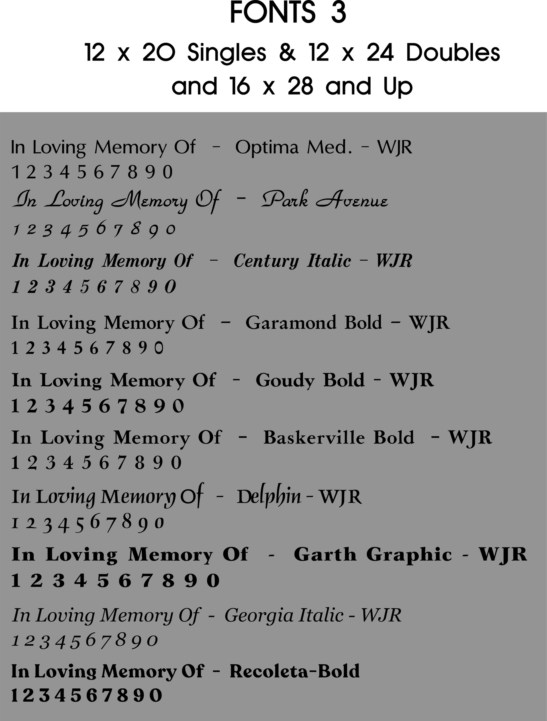 Fonts | Stewart Monumental Works, Ltd.