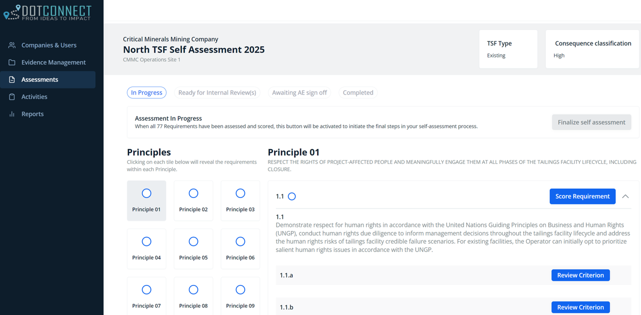 GISTM Conformance Services
