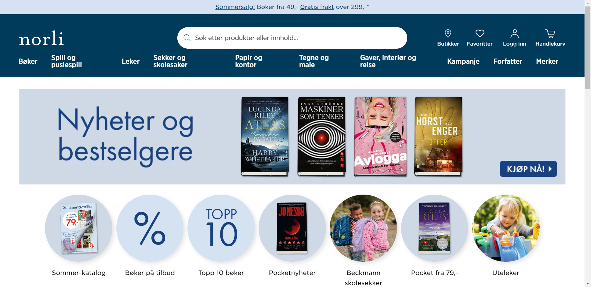 Norli nettbutikk - Les omtalen av nettbutikken