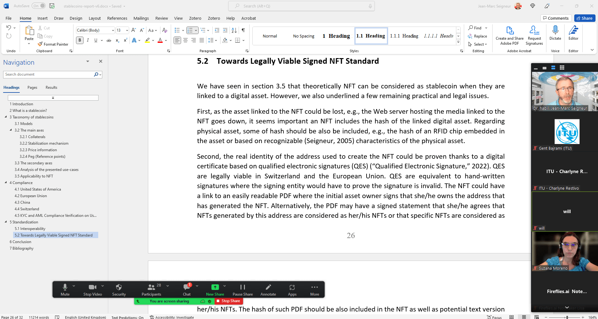 Legally Viable Signed NFT Standard