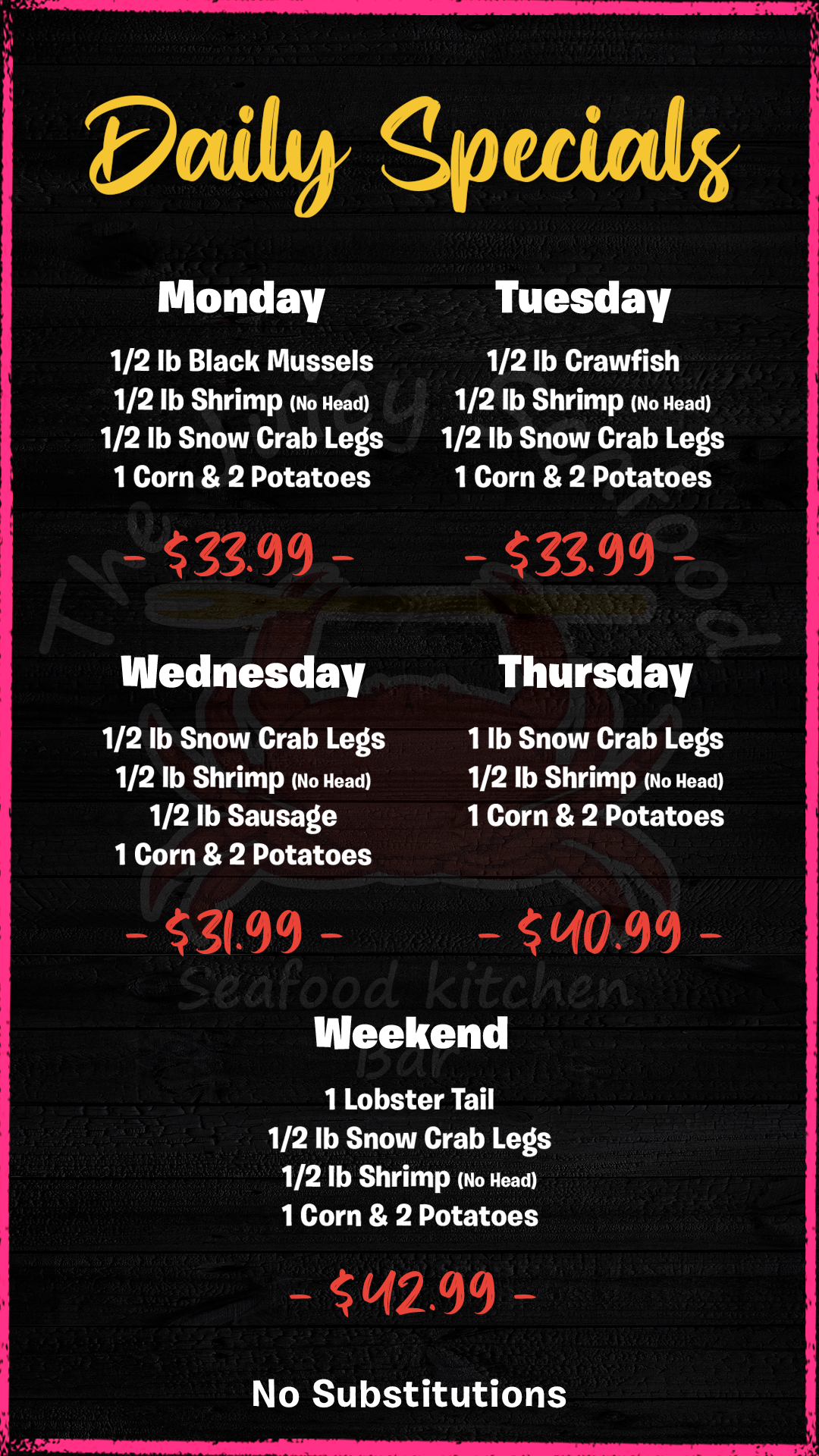 Juicy Seafood Menu - Hallandale Beach's Best Seafood