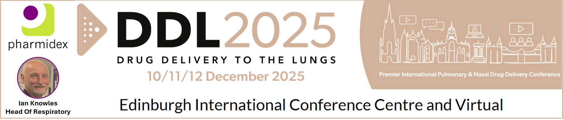 Ian Knowles will be attending the Drug Delivery to the Lungs Conference