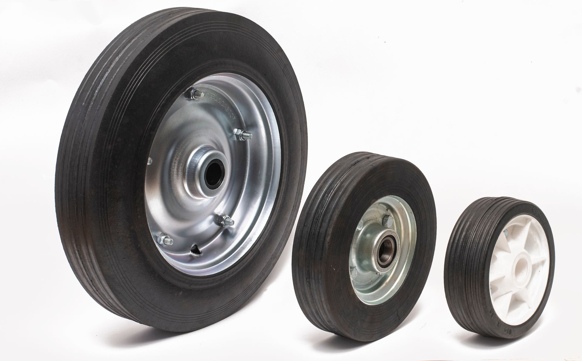Rubber Tyre Split Disk wheels.