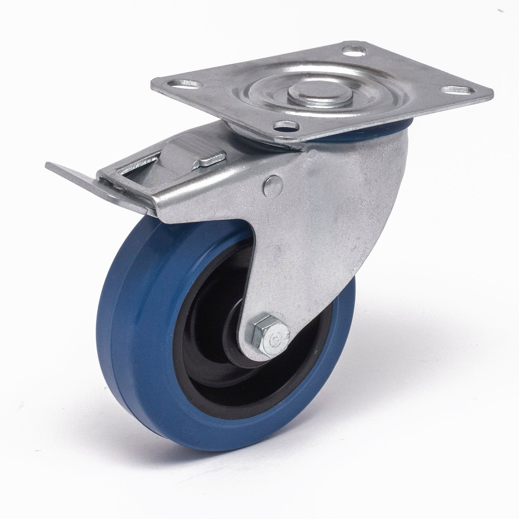 Medium Red Dot Elastic Rubber UF Blue Castors | Castor King