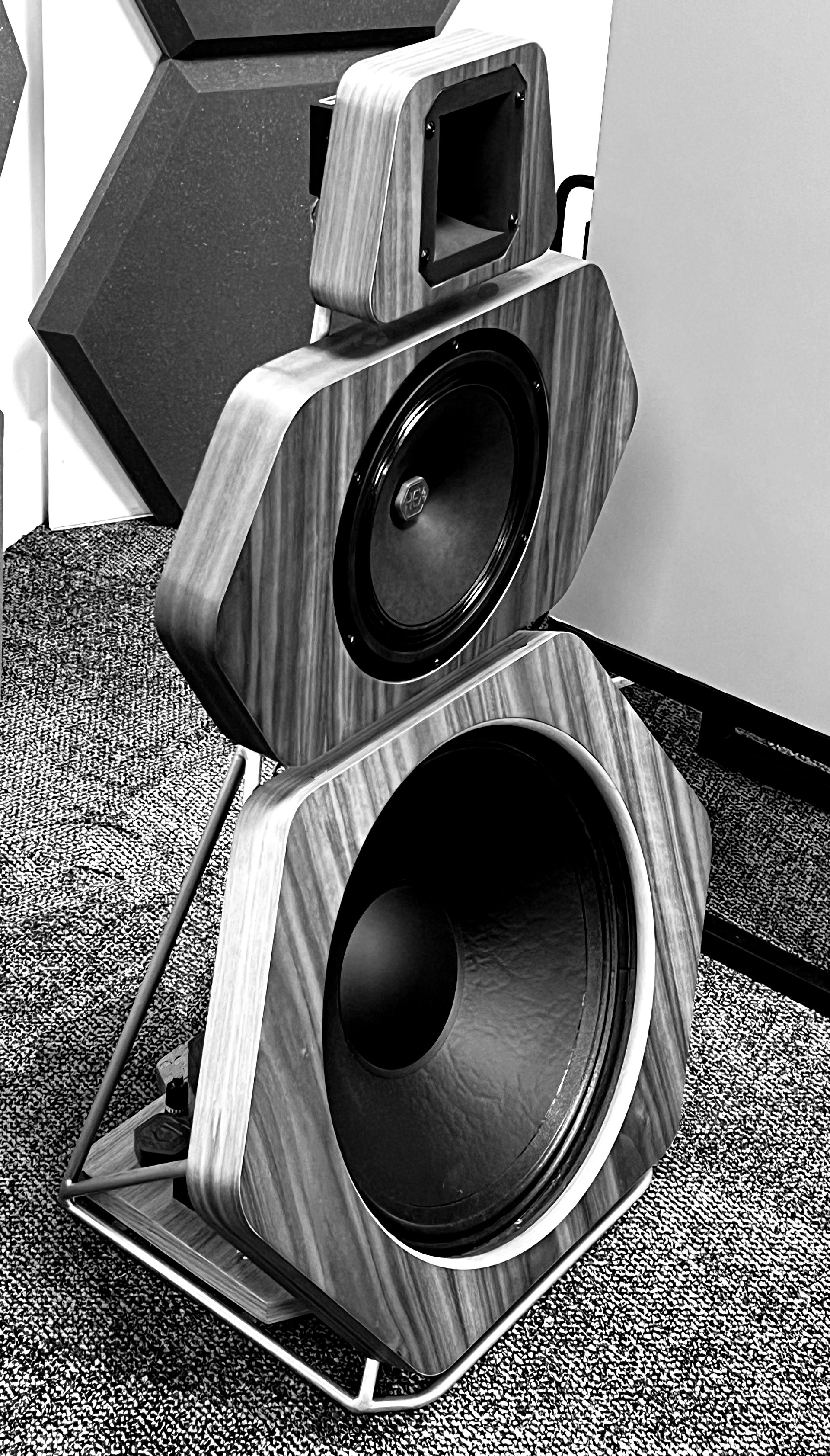 HEX3 compact 3 way open baffle speakers