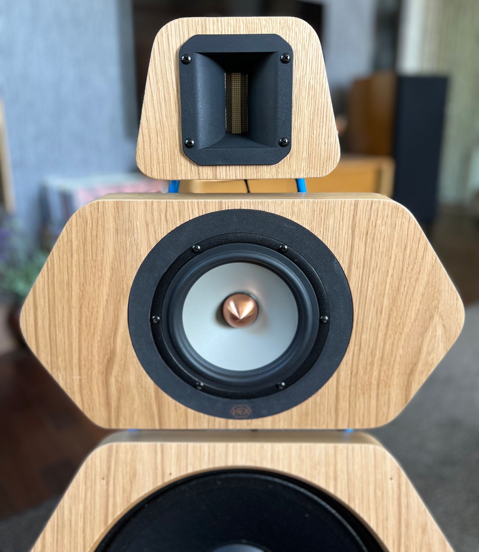 HEX3 compact 3 way open baffle speakers