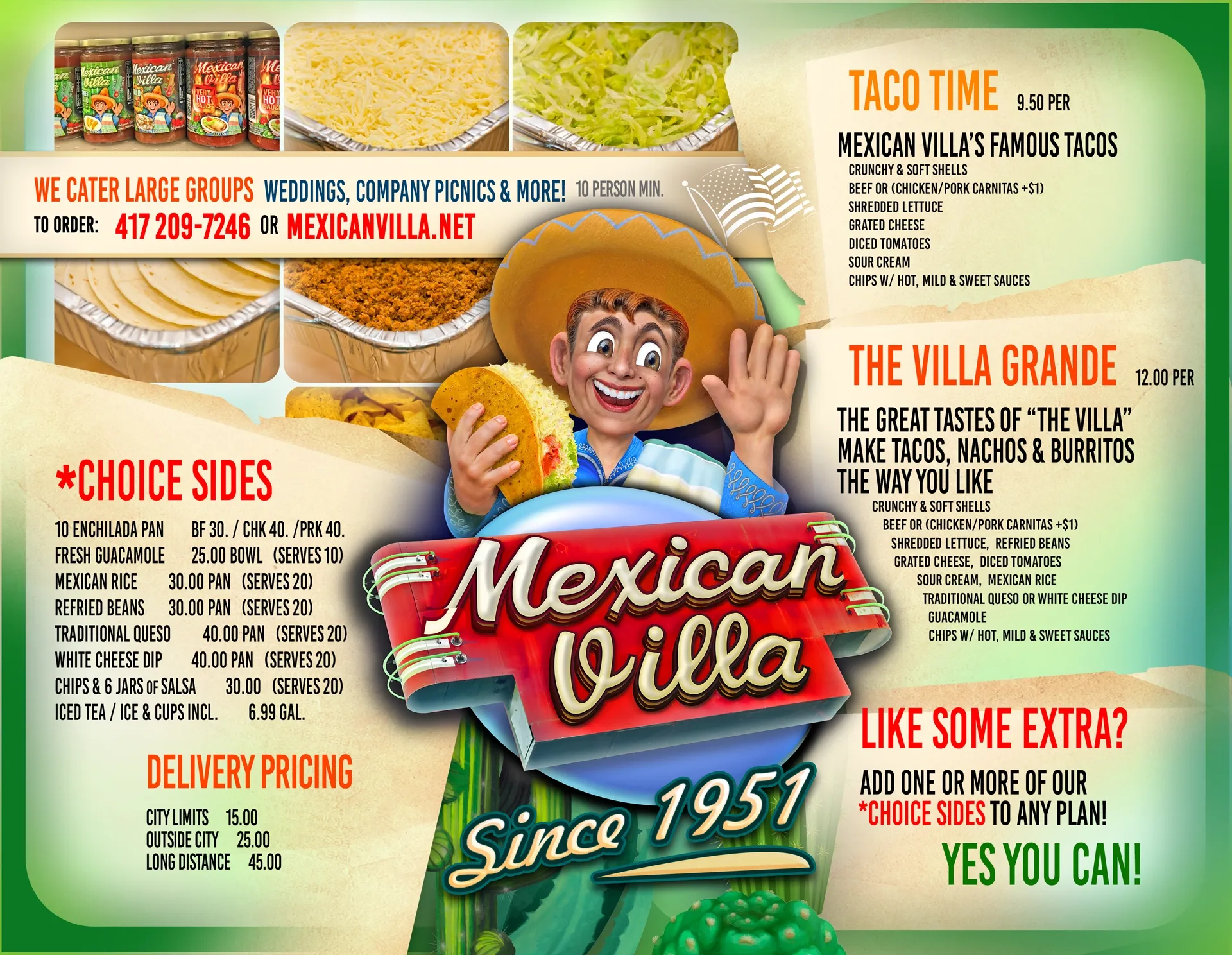Mexican Villa Menus | Mexican Villa Restaurants