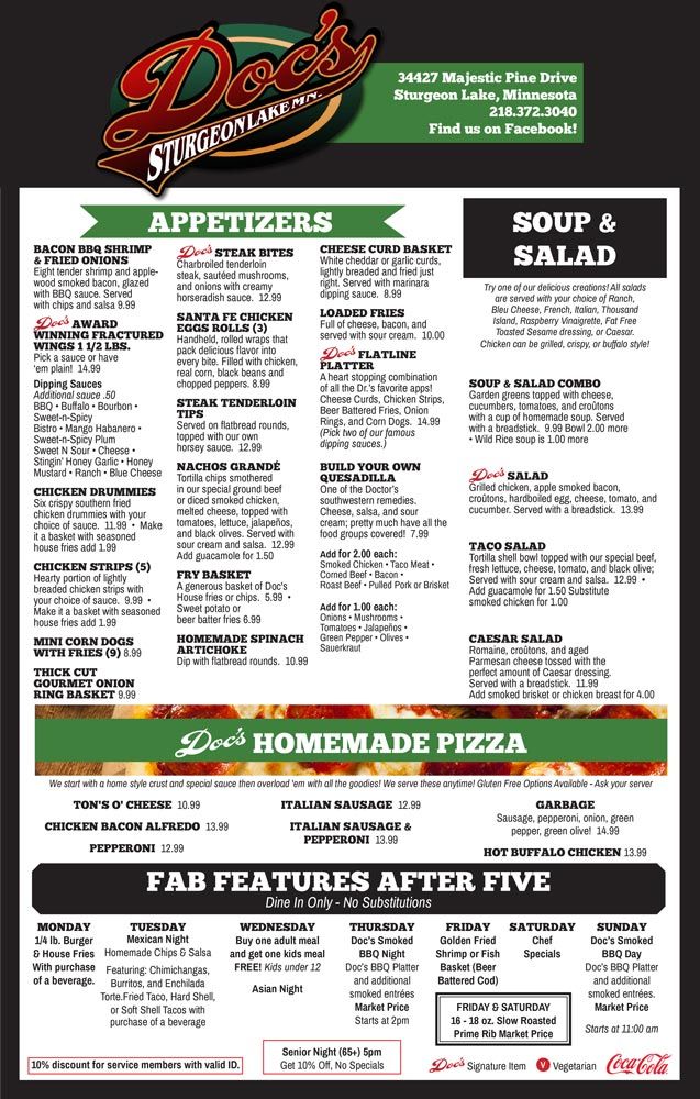 Bar and Grill | Sturgeon Lake, MN | Doc's Bar and Grill