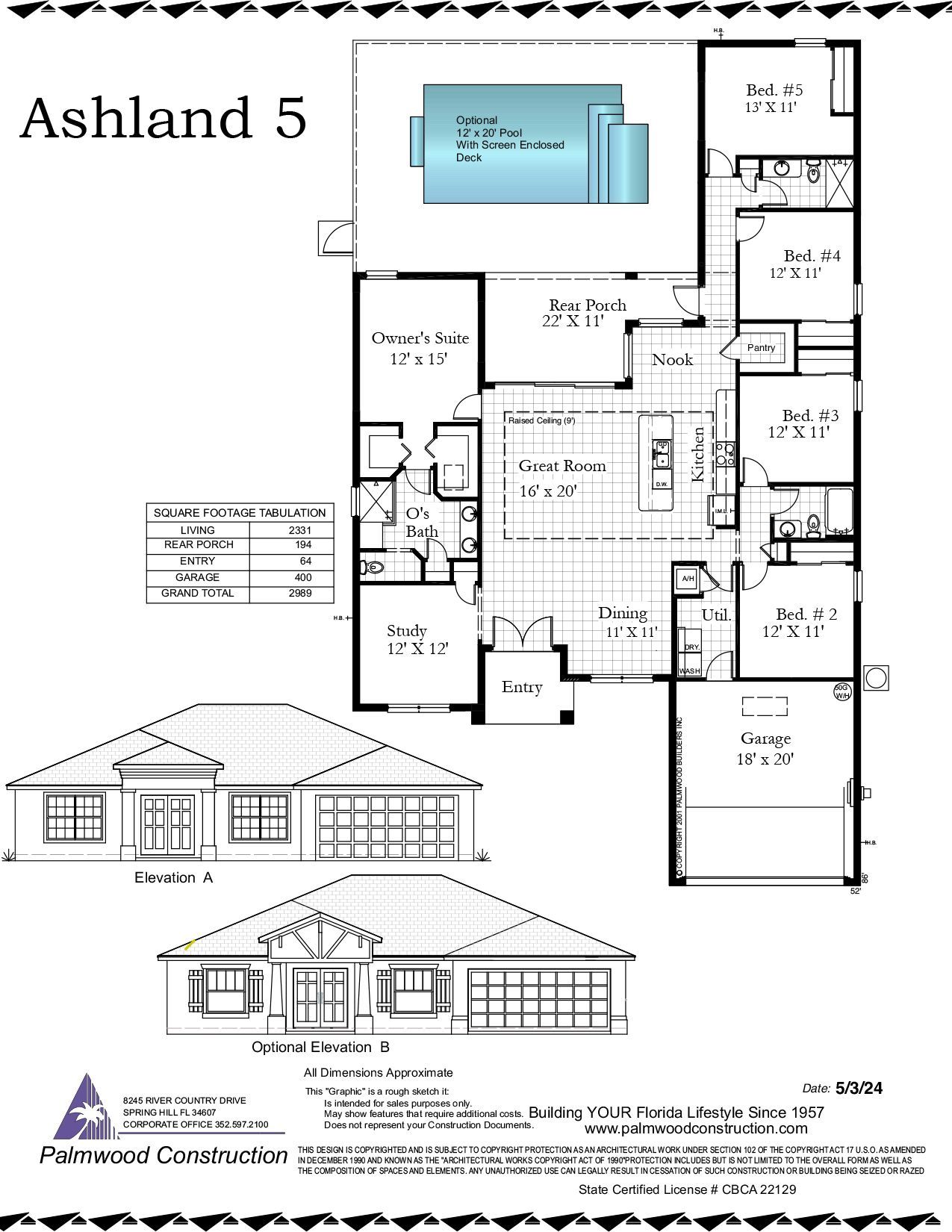 Ashland 5 | 5-Bedroom Florida Home with Style