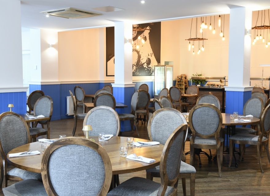 A restaurant close to the historic dockyard Portsmouth