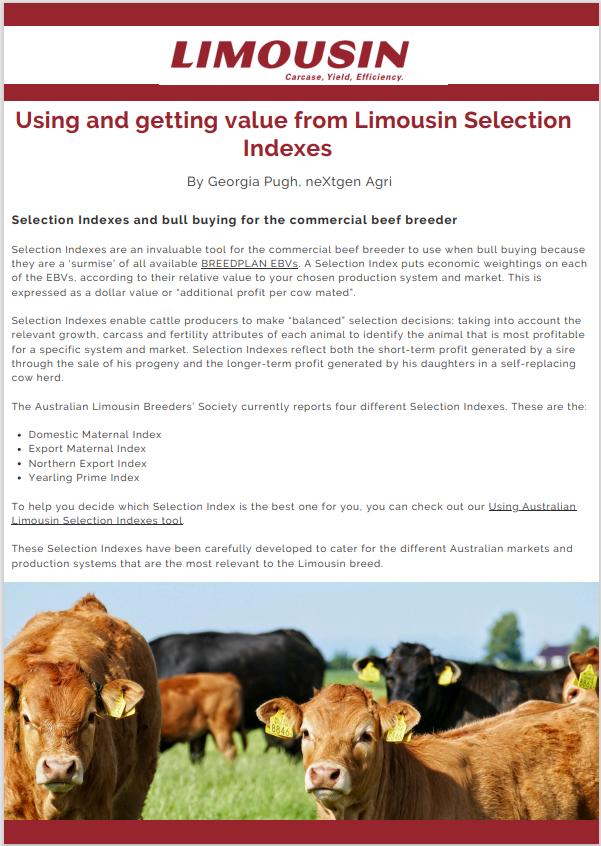 Module 1: Understanding EBV's & Selection Indexes