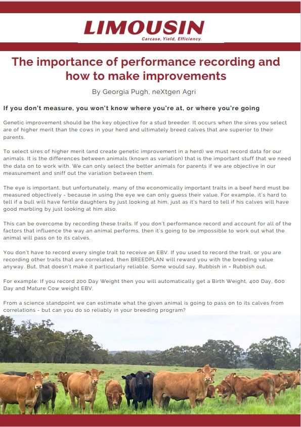 Module 1: Understanding EBV's & Selection Indexes