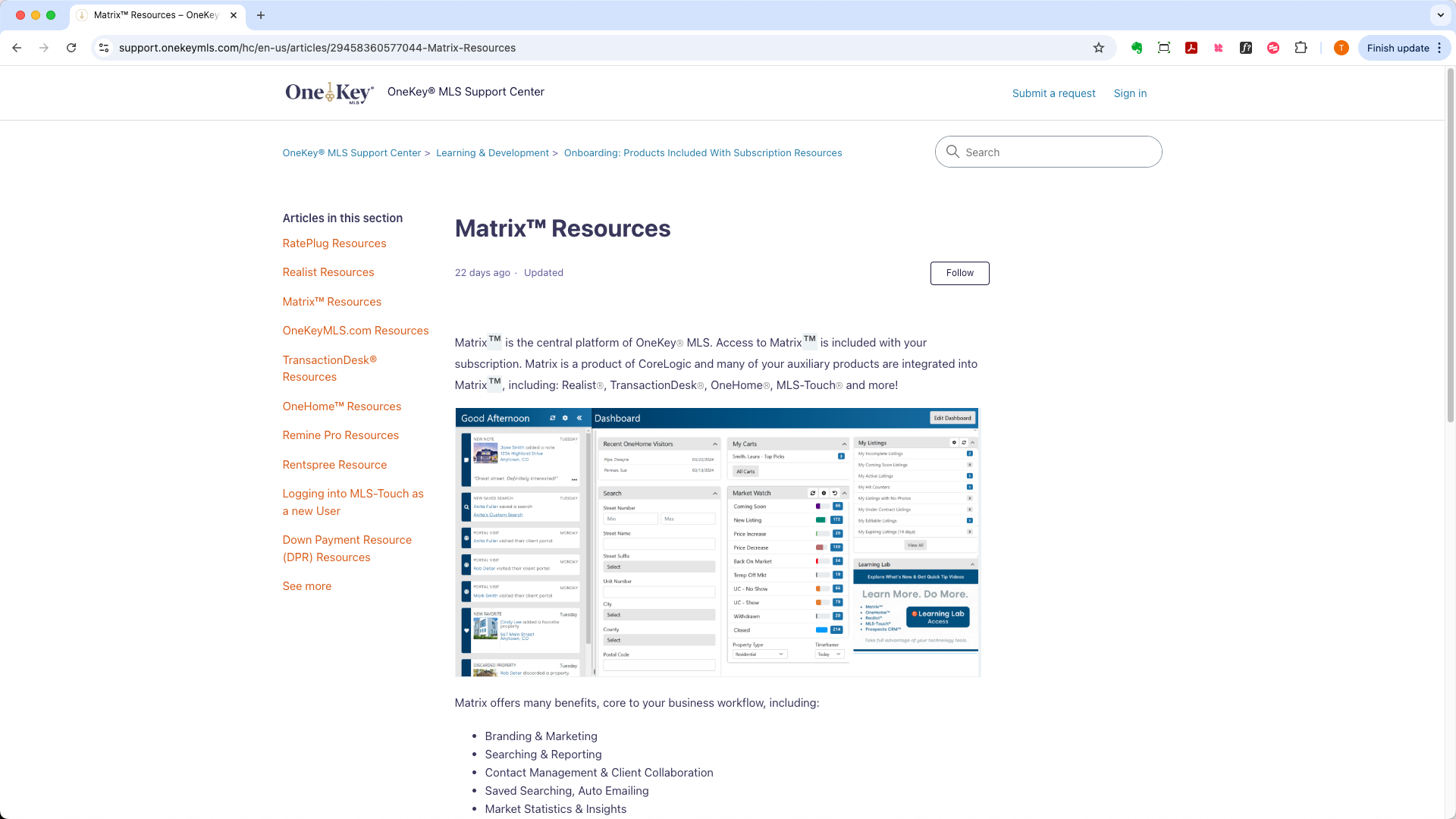 Learning & Development Solutions | OneKey® MLS
