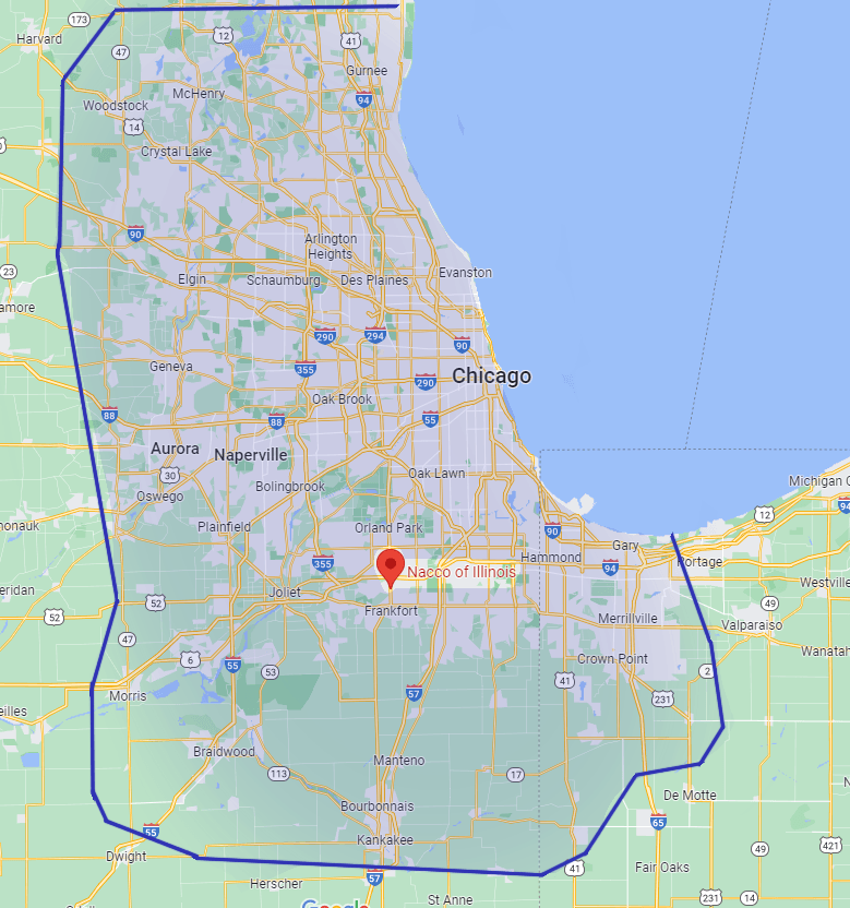 Chicagoland & NWI Mobile Auto Glass Service Areas