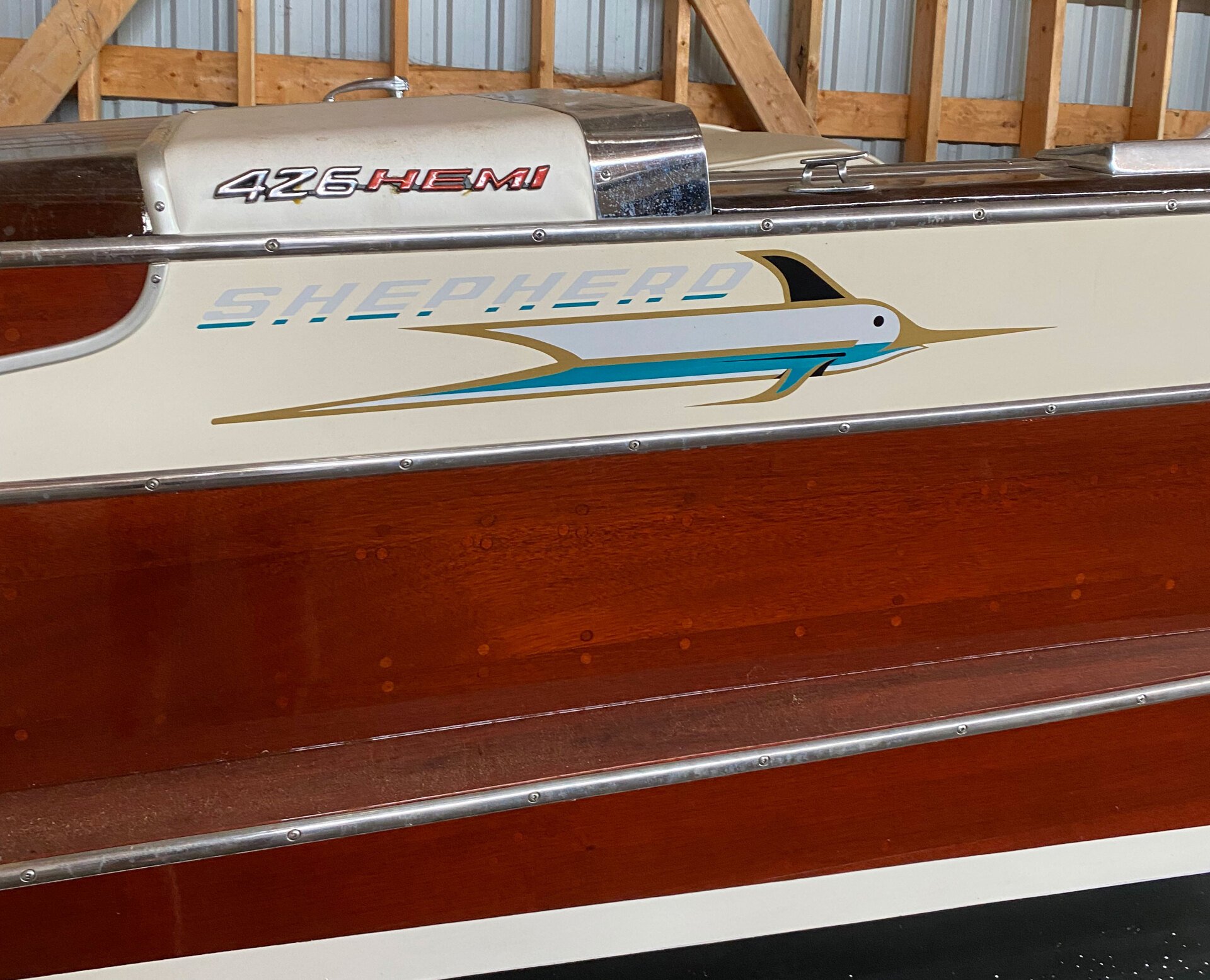 Muskoka Marine Museum | Featured Boat 1966 Shepherd with Chrysler 426 Hemi