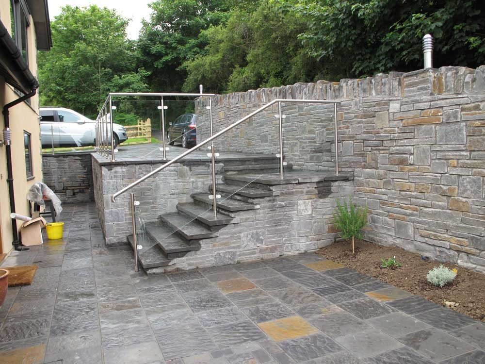 Coursed Welsh Blue Pennant Sandstone | Real Stone Cladding UK