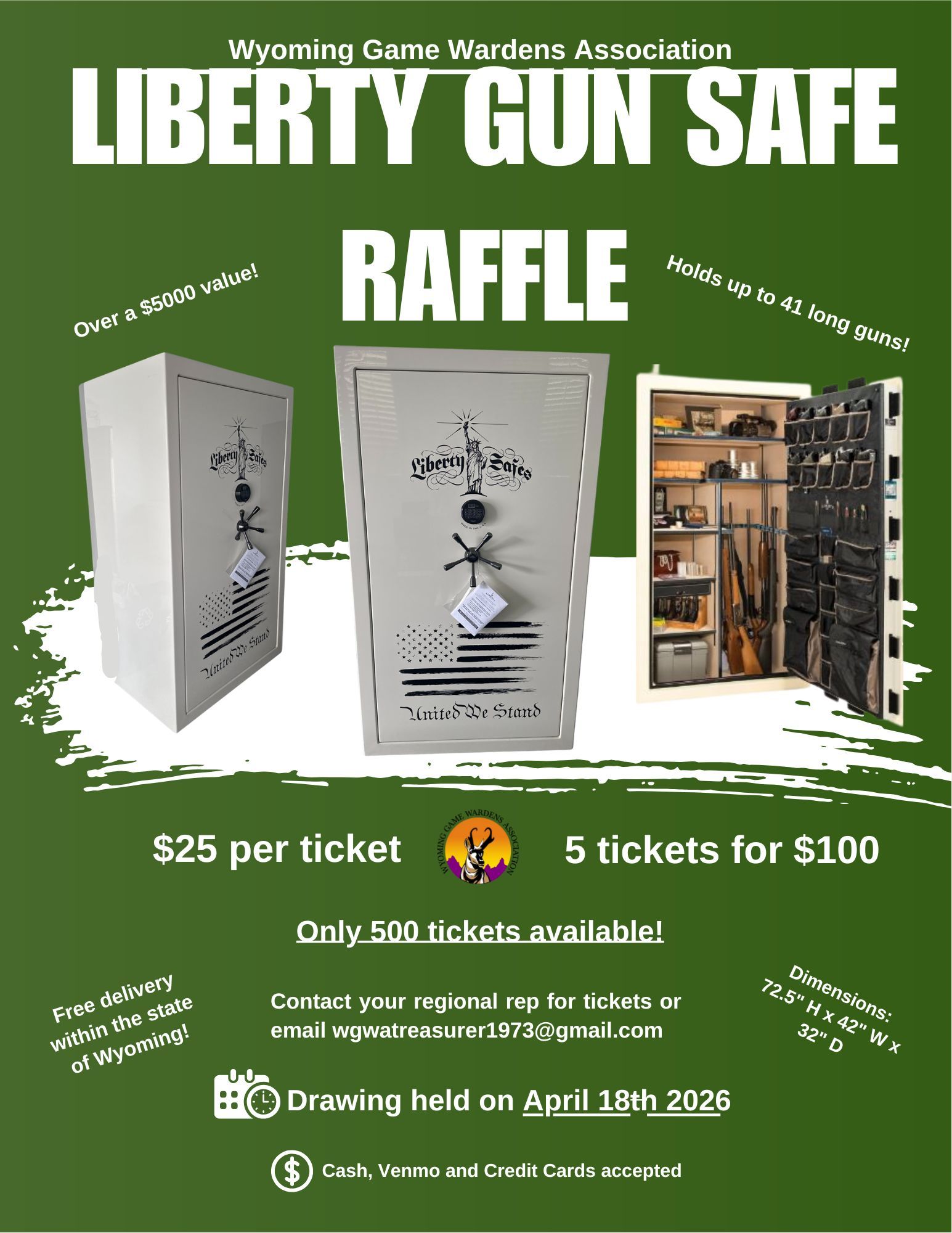 Liberty Gun Safe Raffle to support WGWA