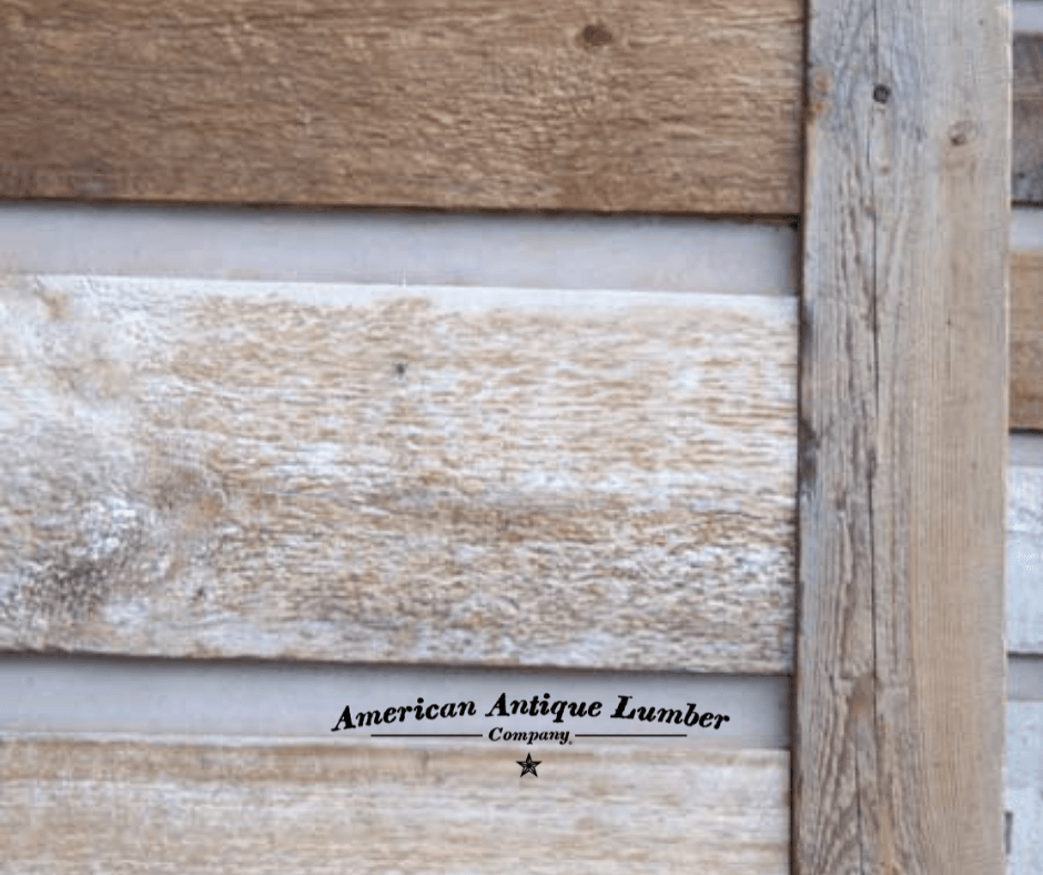 Reclaimed plank and hand hewn siding