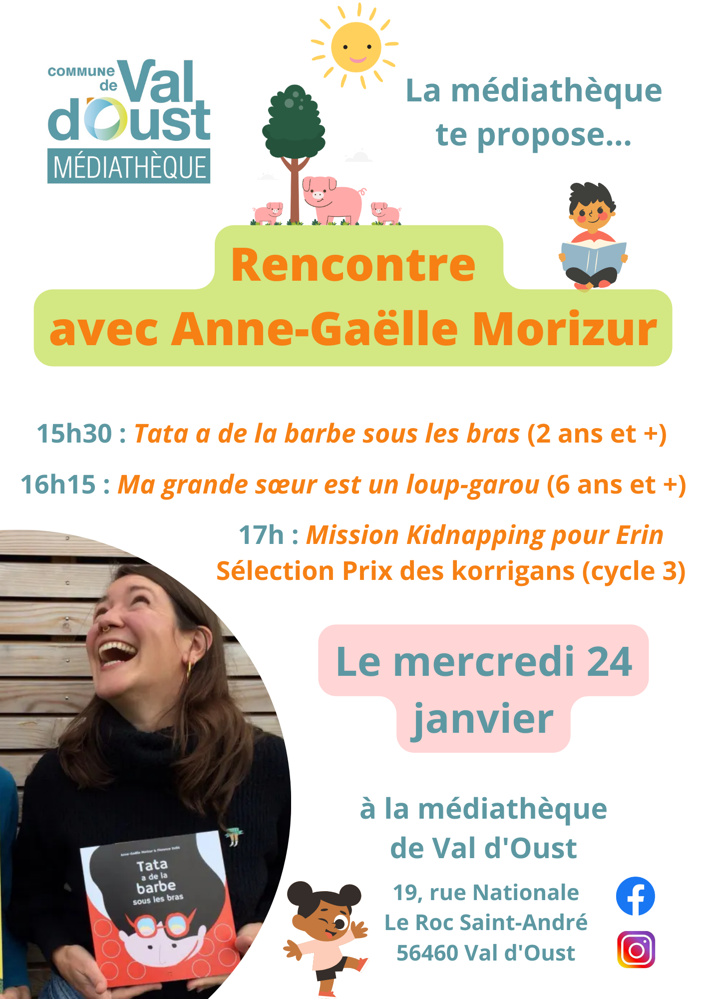 Médiathèque - Rencontre avec l'auteure Anne-Gaëlle Moruzur