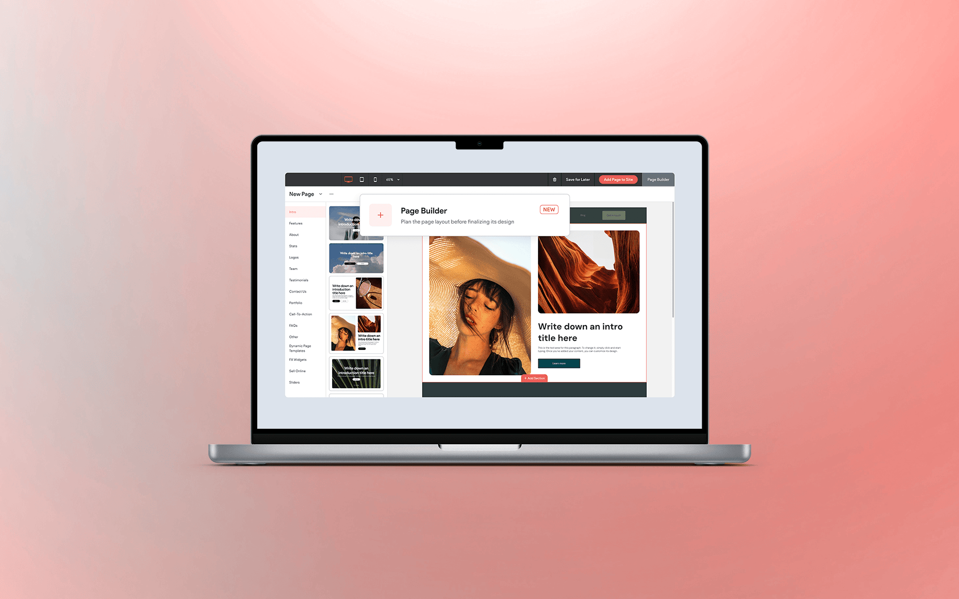 Mock up Pages Effortlessly with the New Page Builder