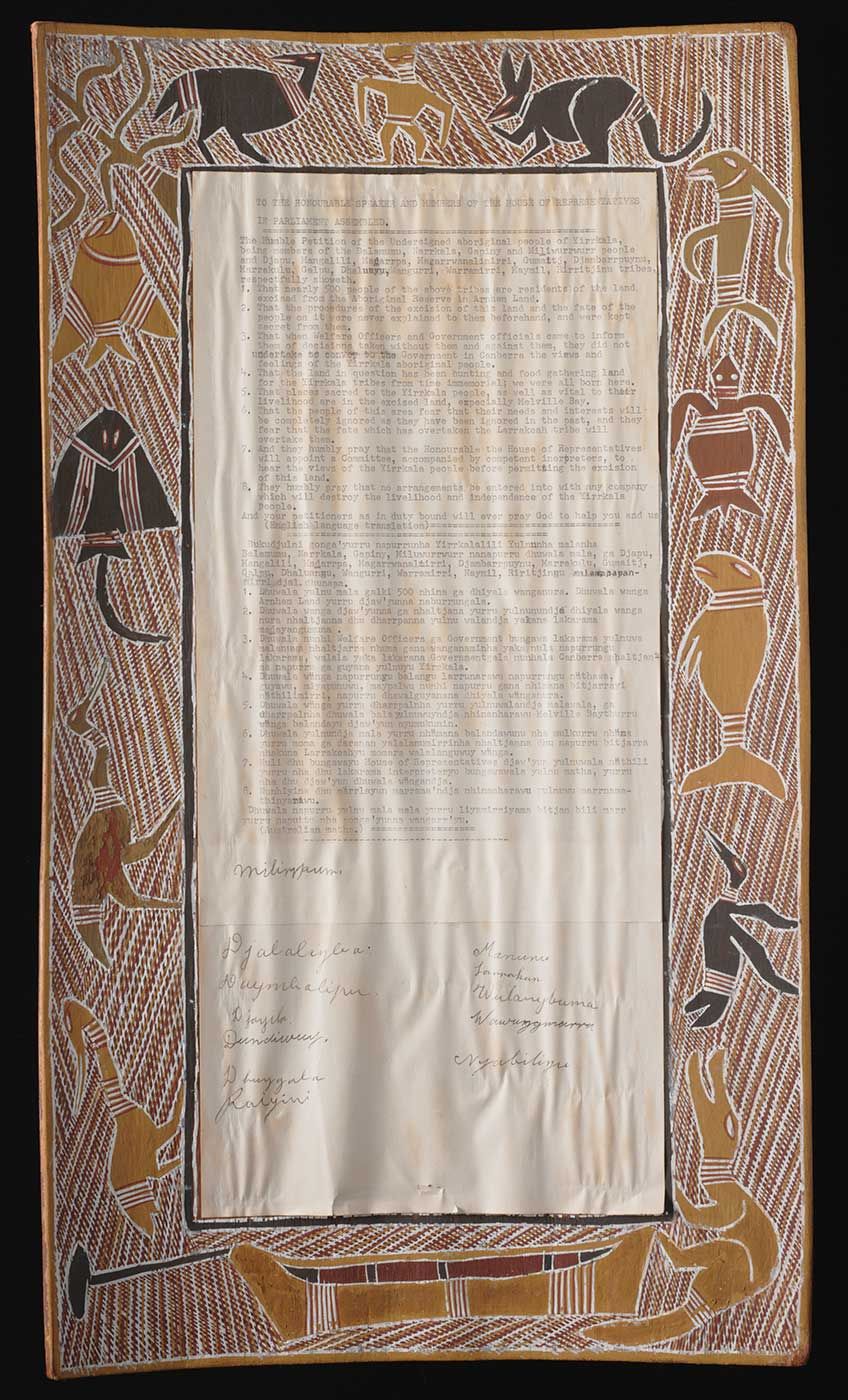 Yirrkala bark petitions : the fourth petition is coming home