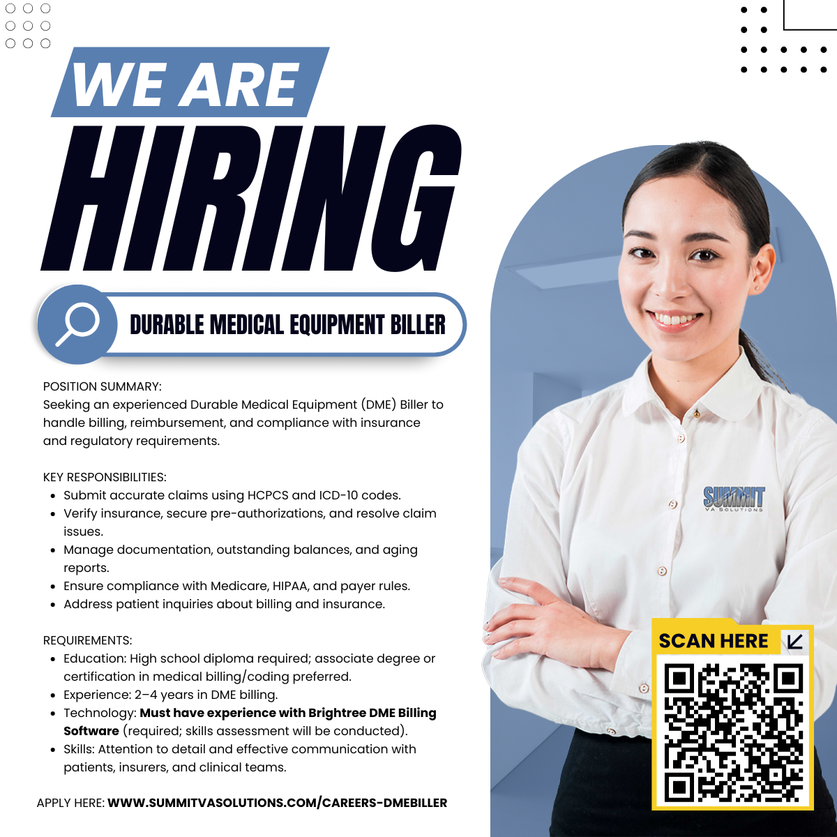 WE ARE HIRING - DME BILLER