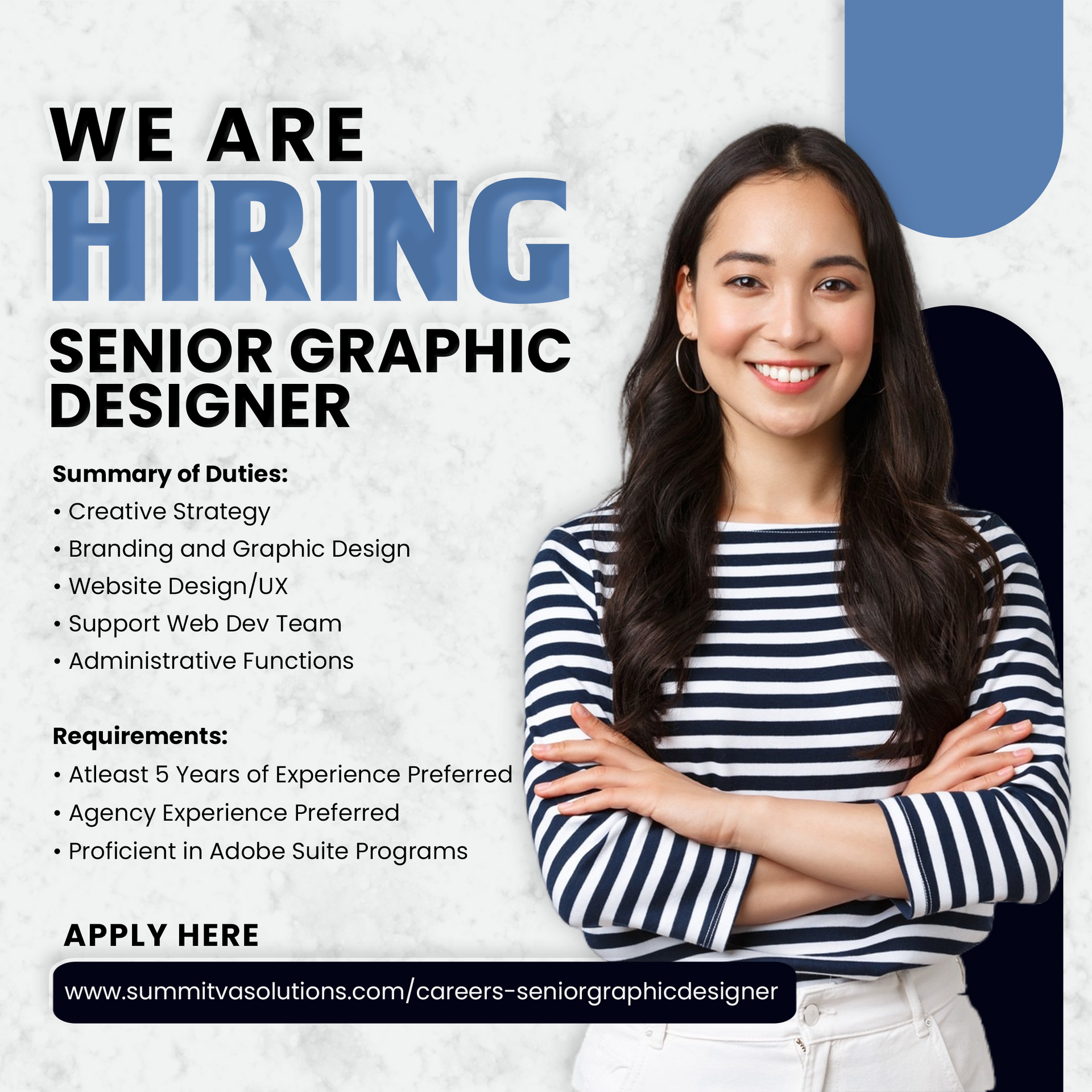 WE ARE HIRING - SENIOR GRAPHIC DESIGNER