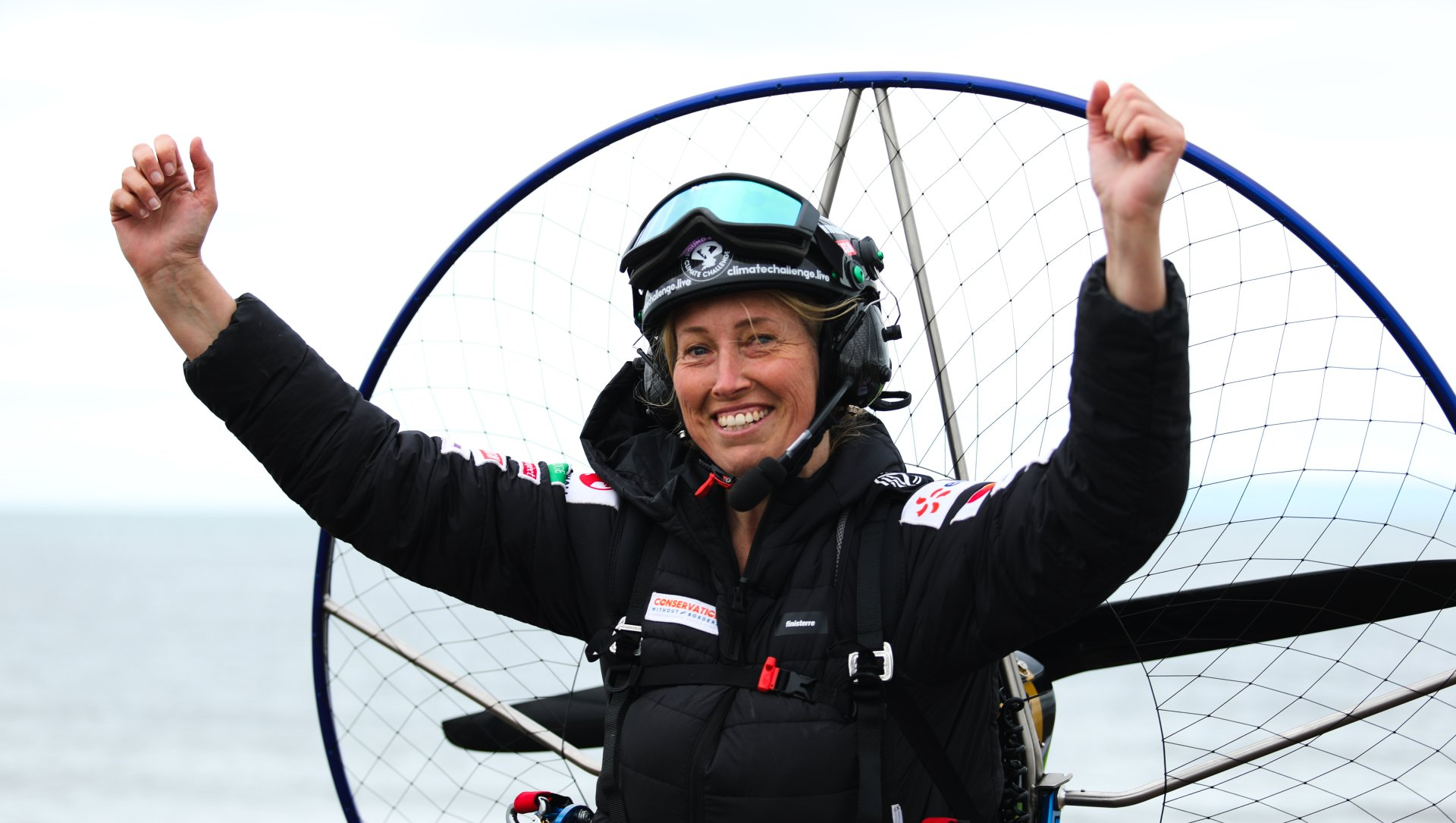 Human Swan Sacha Dench resumes her circumnavigation by paramotor from ...