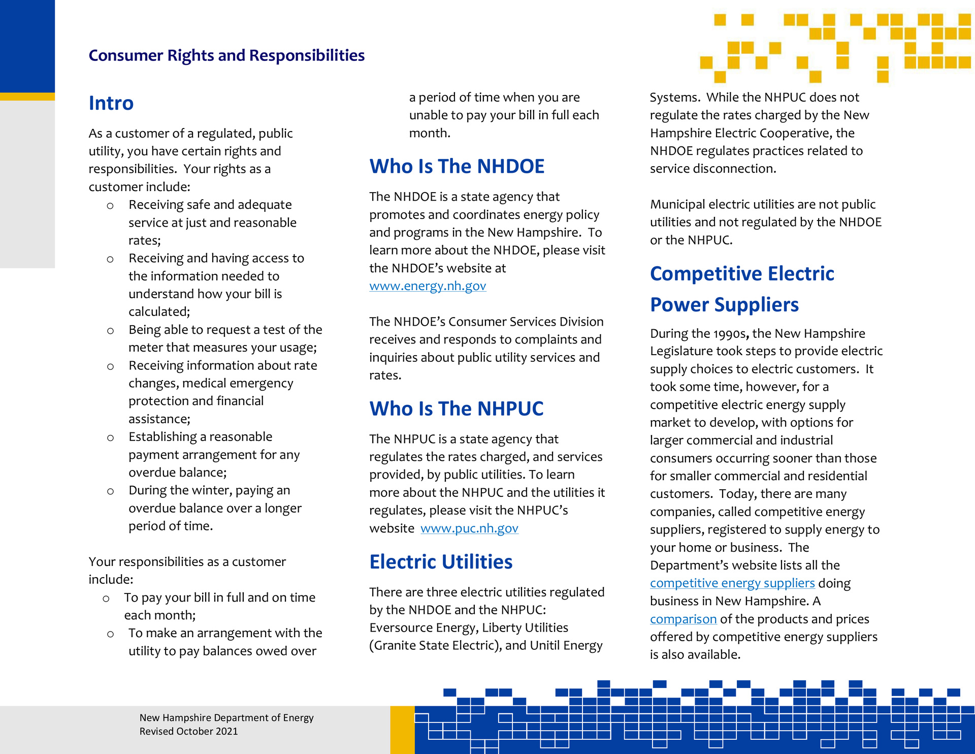 Consumer Rights and Responsibilities