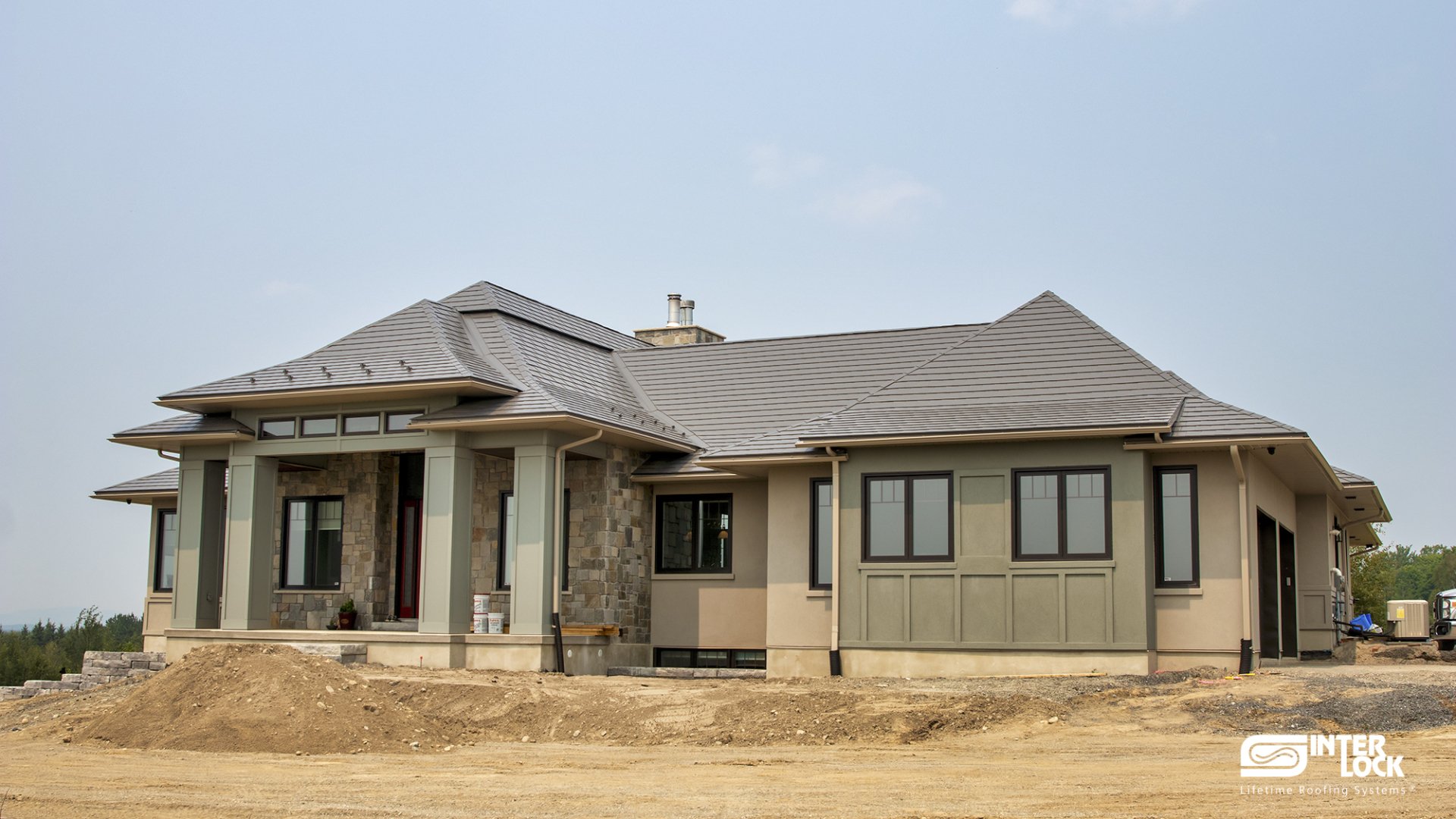 Sudbury, ON — Musket Grey Interlock® Metal Slate Roofing System (ONMS20088)