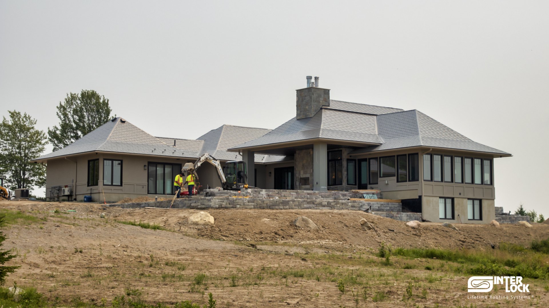 Sudbury, ON — Musket Grey Interlock® Metal Slate Roofing System (ONMS20088)