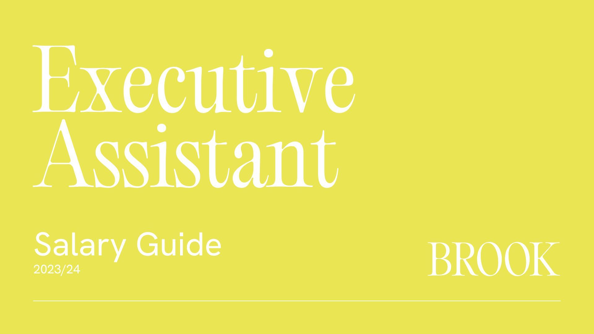 Salary Guide | Brook Recruitment