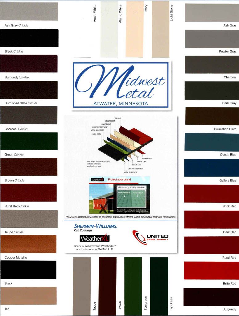 Colors & Finishes | Midwest Metal