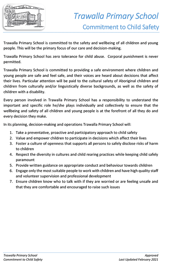 School Policies & Forms - Trawalla Primary School