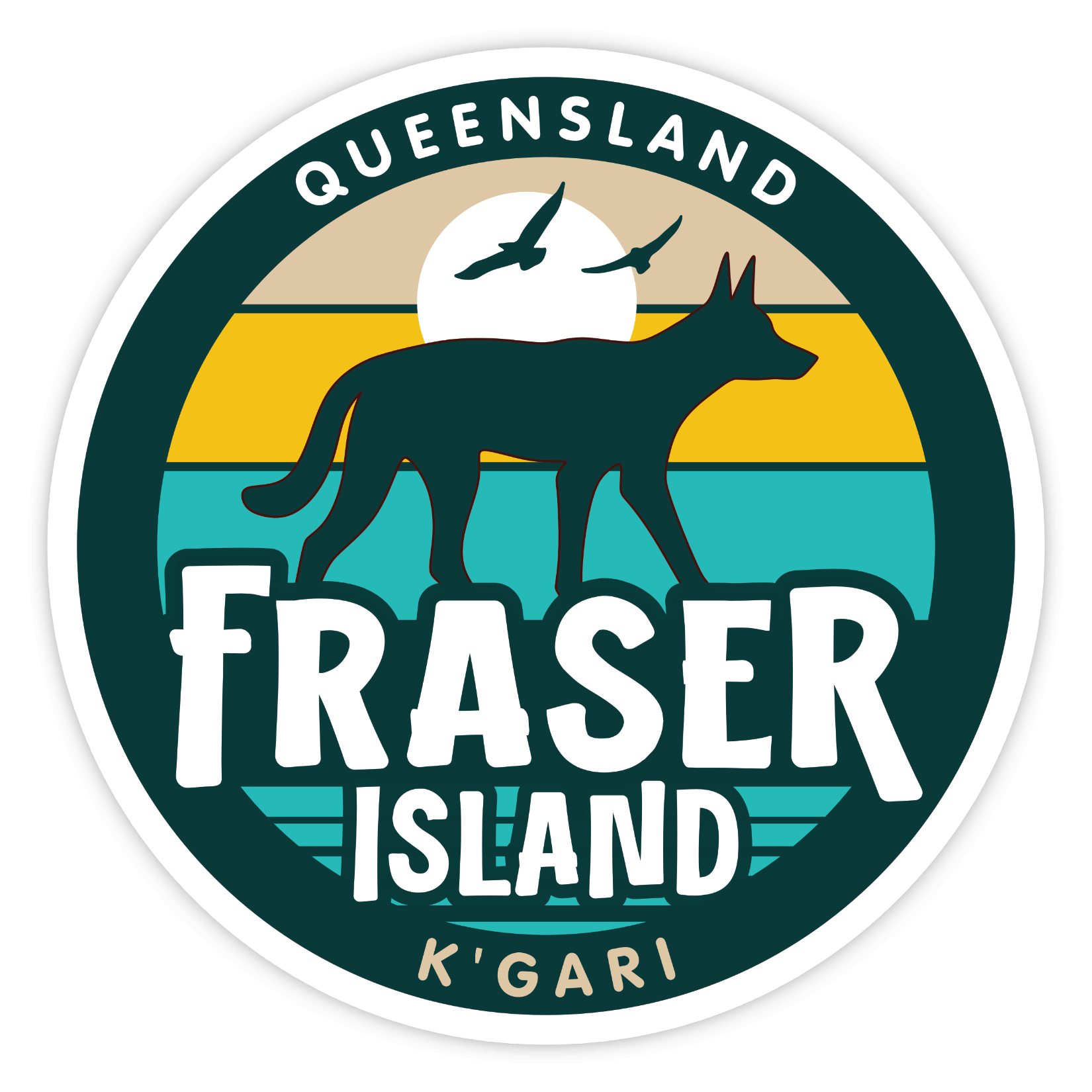 Fraser Island, K'Gari, Queensland Australia Sticker