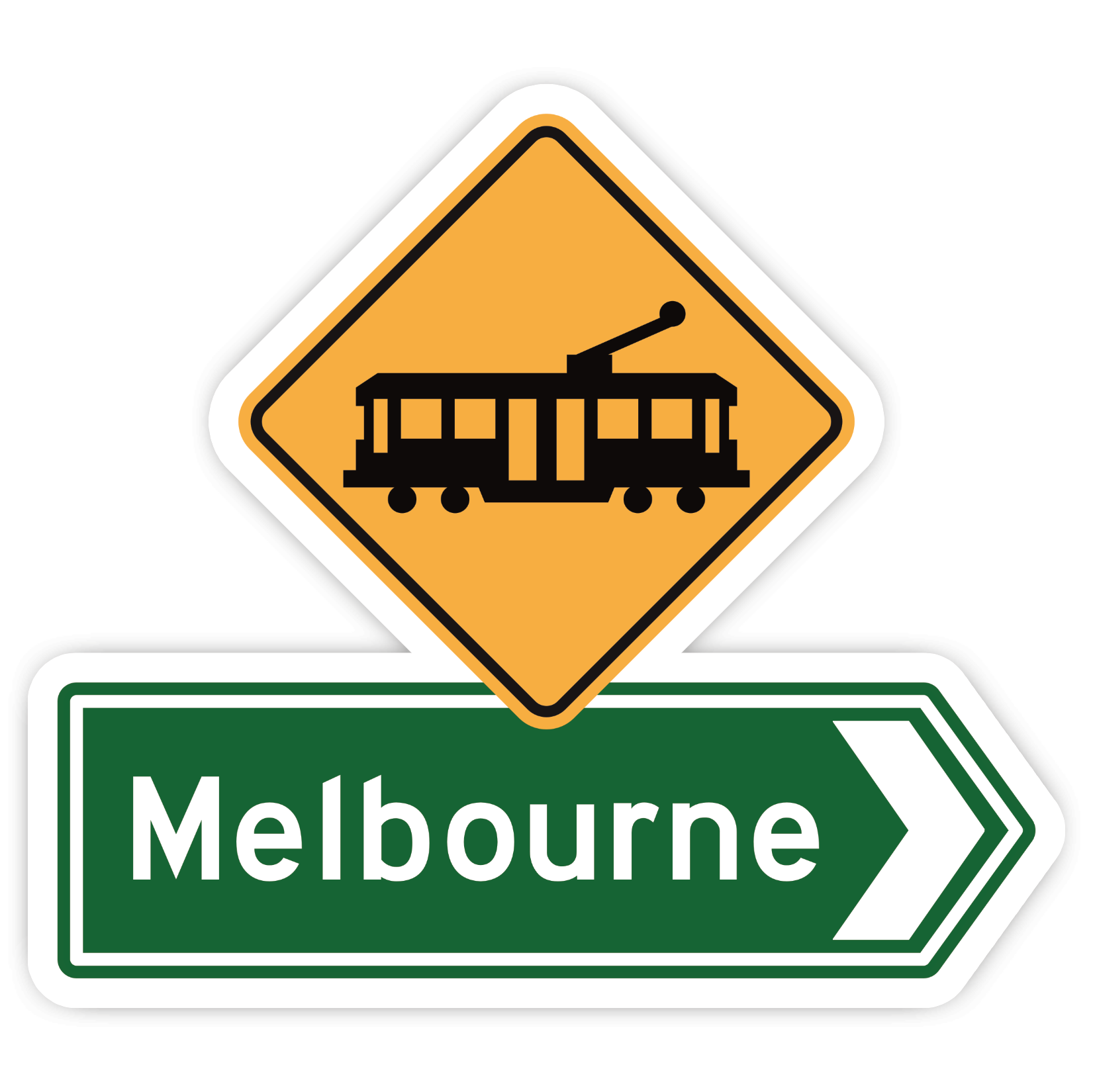 Melbourne, Victoria Highway Sign Sticker