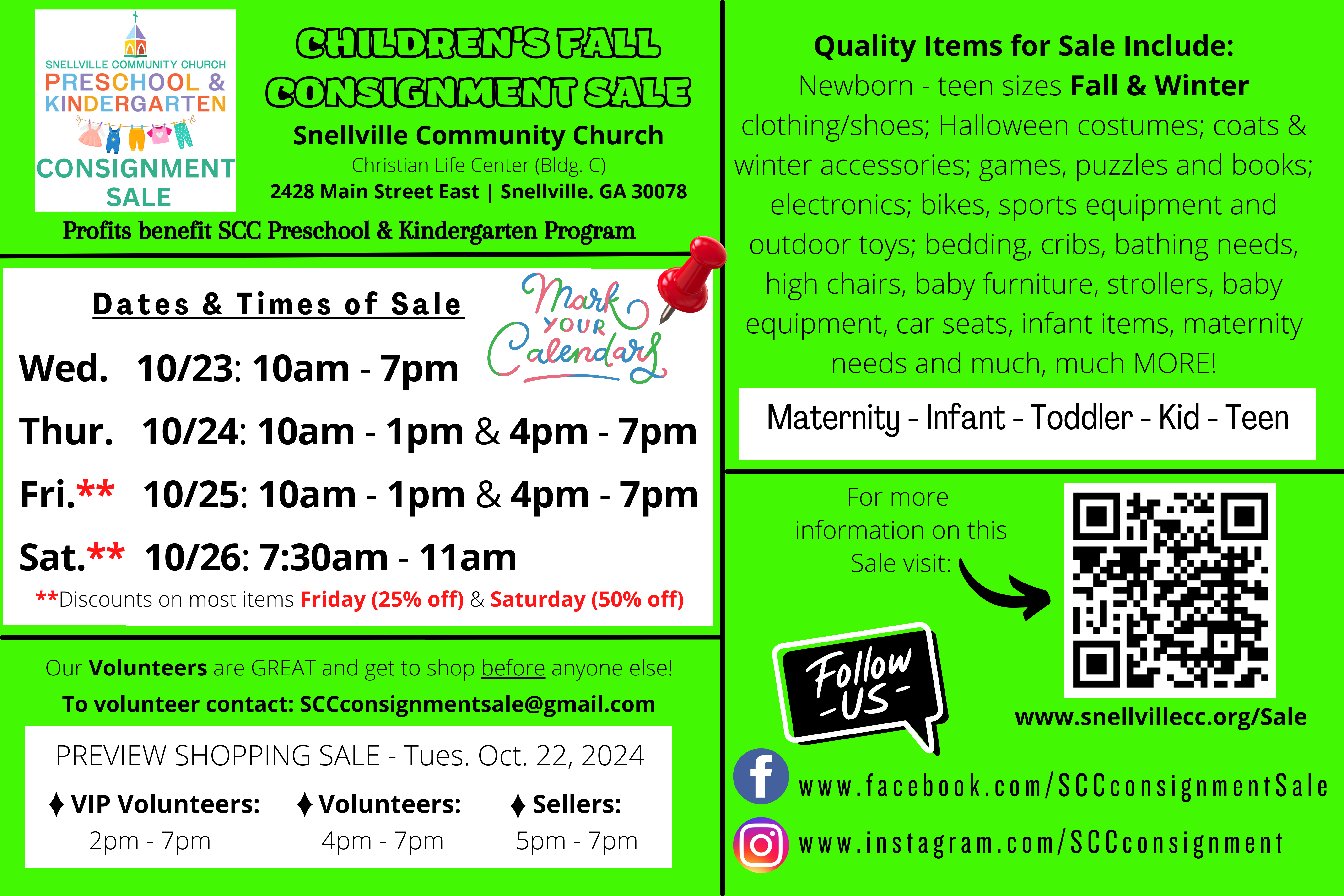 Consignment Sale | Snellville Community Church