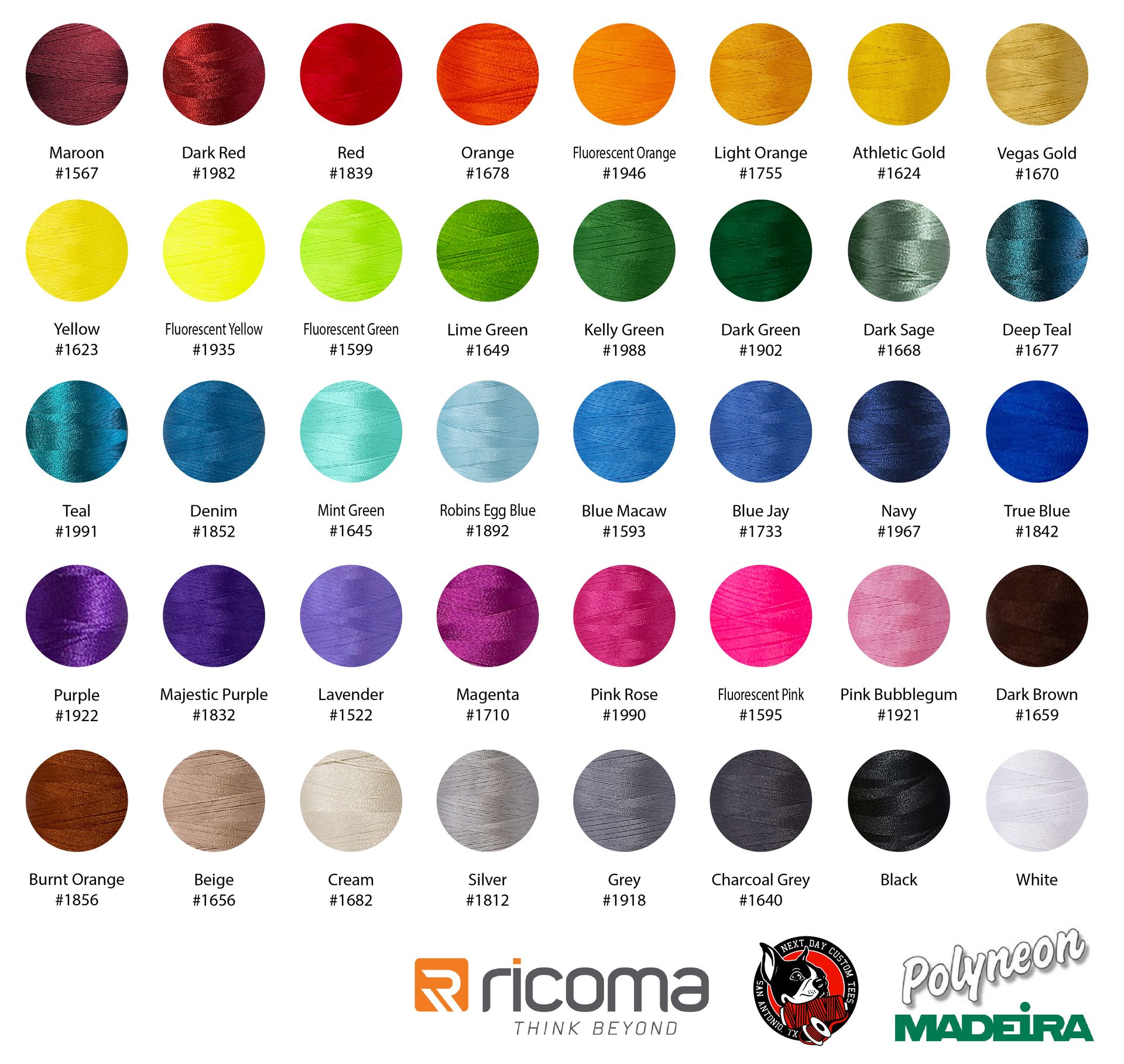 Ink and Thread Colors