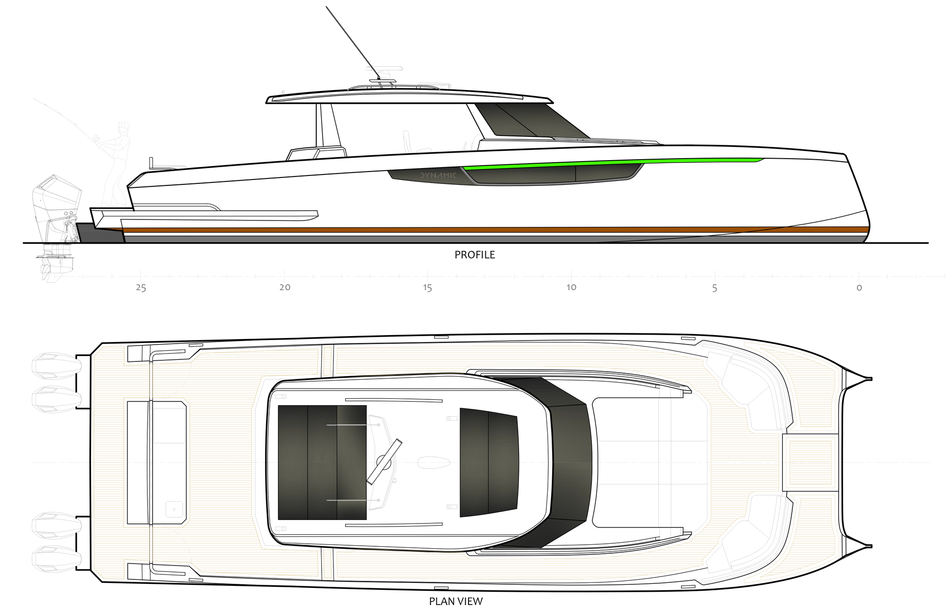 Dynamic Boats | Versatile Family 30’ 5” Boat Manufactured in the US