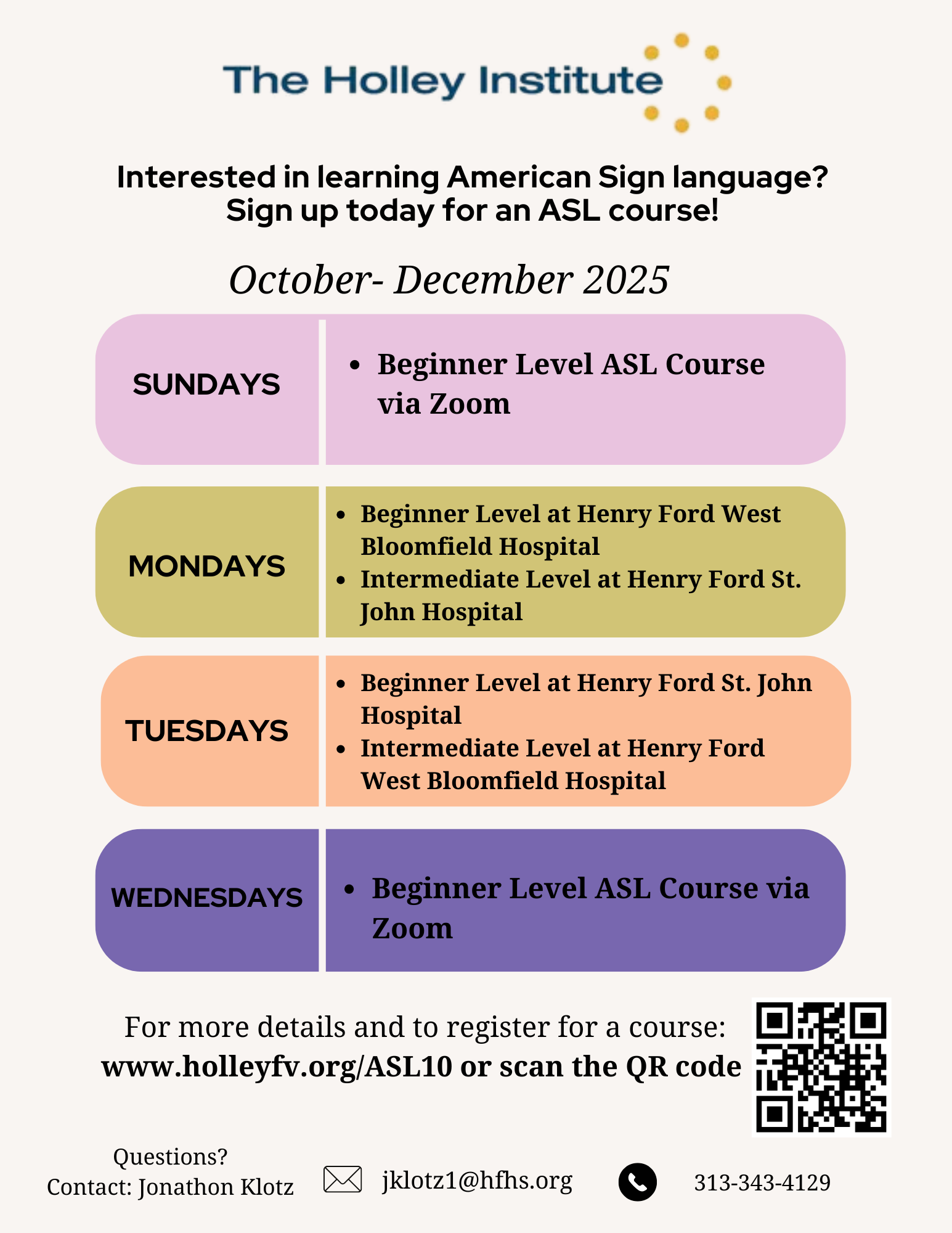 ASL Classes | State of Michigan