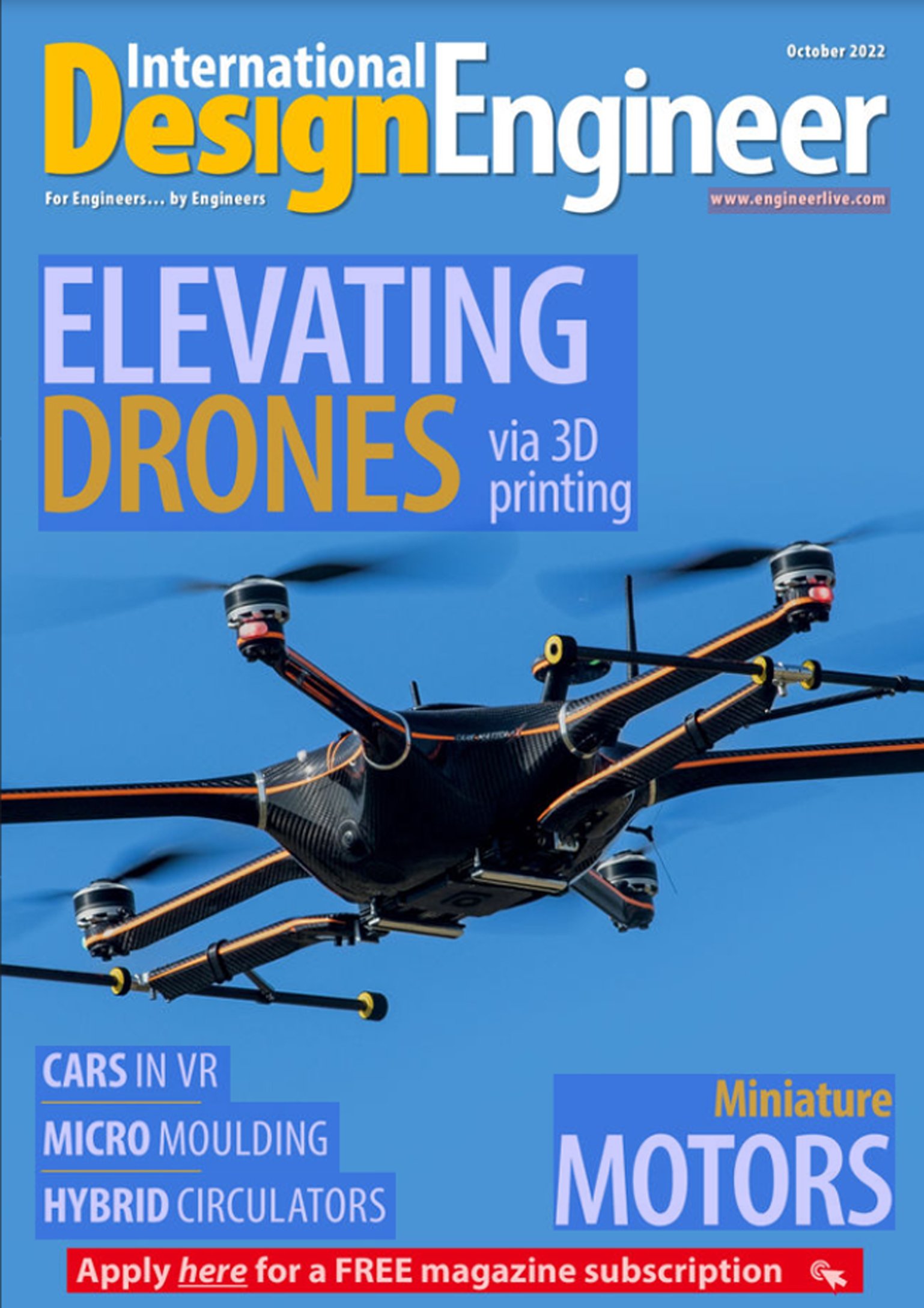 Clogworks drone features on International Design Engineer cover