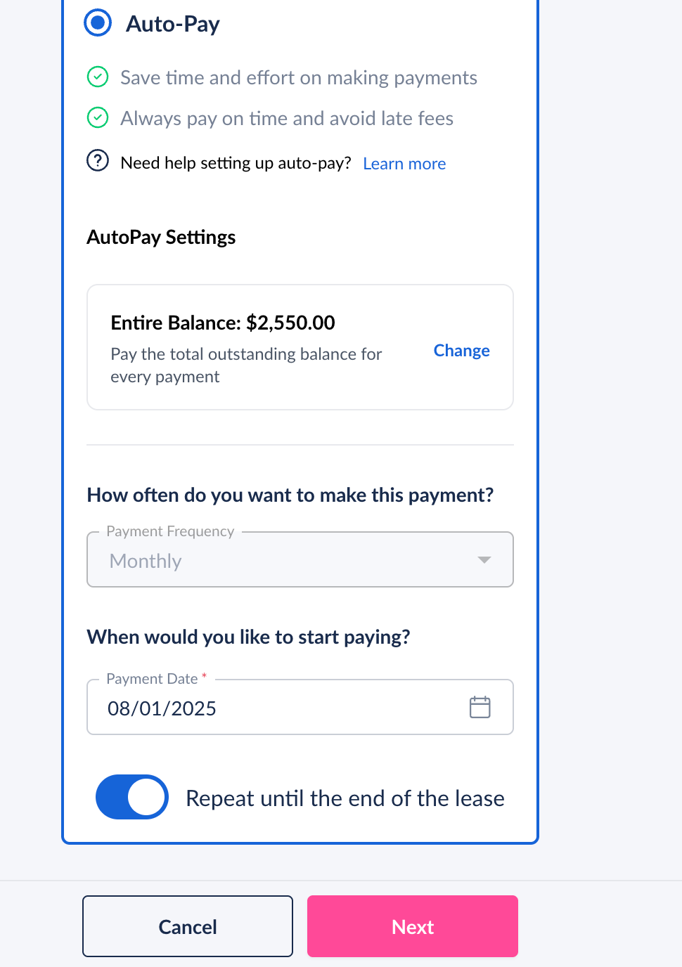 Autopay Tutorial