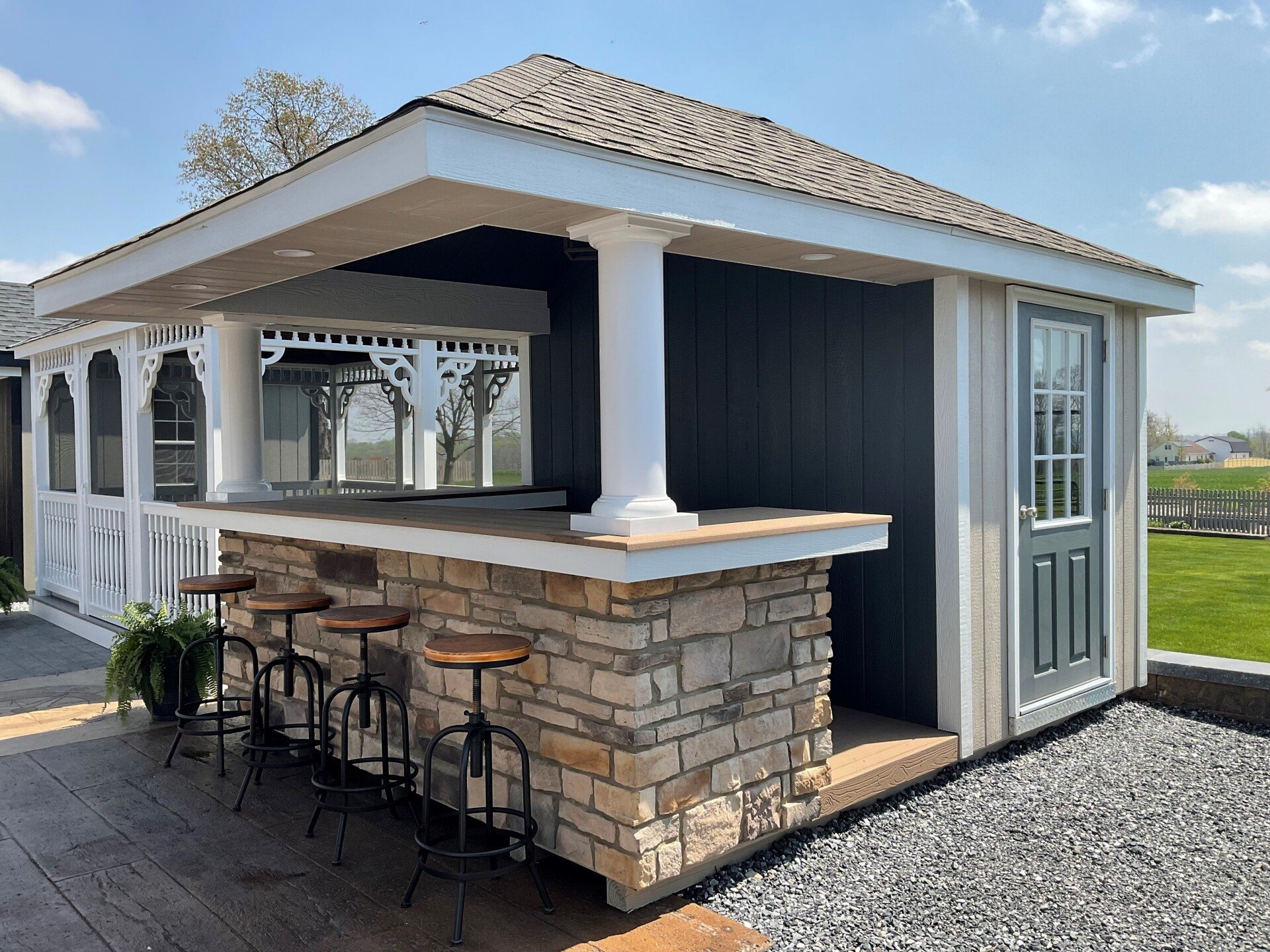 Hip-Roof Cabanas | Ocean View, NJ | Jed's Sheds Inc.
