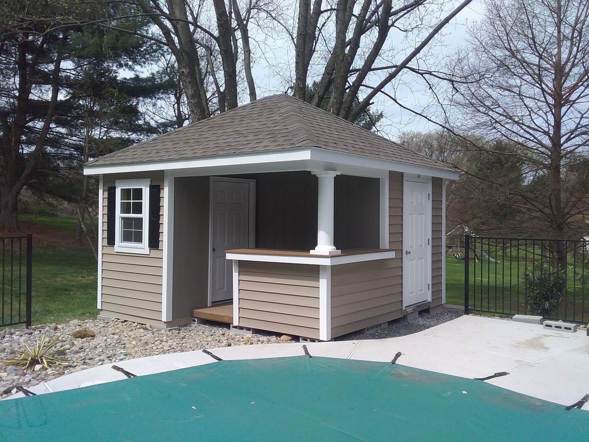Hip-Roof Cabanas | Ocean View, NJ | Jed's Sheds Inc.