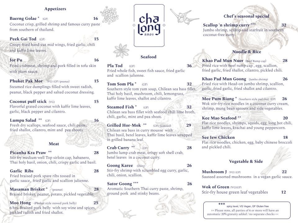 Chalong Restaurant - New York - Order Online & Reservation