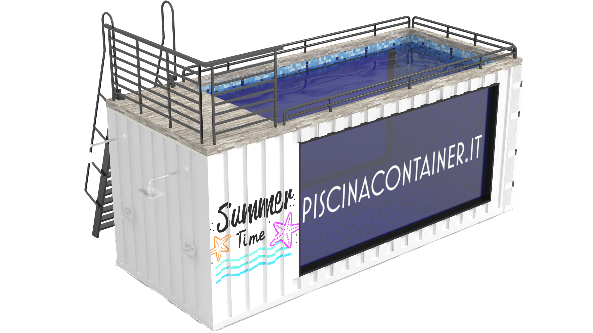 Piscina container © è la PRIMA piscina CHE INTRODUCE IL CONCETTO try & BUY