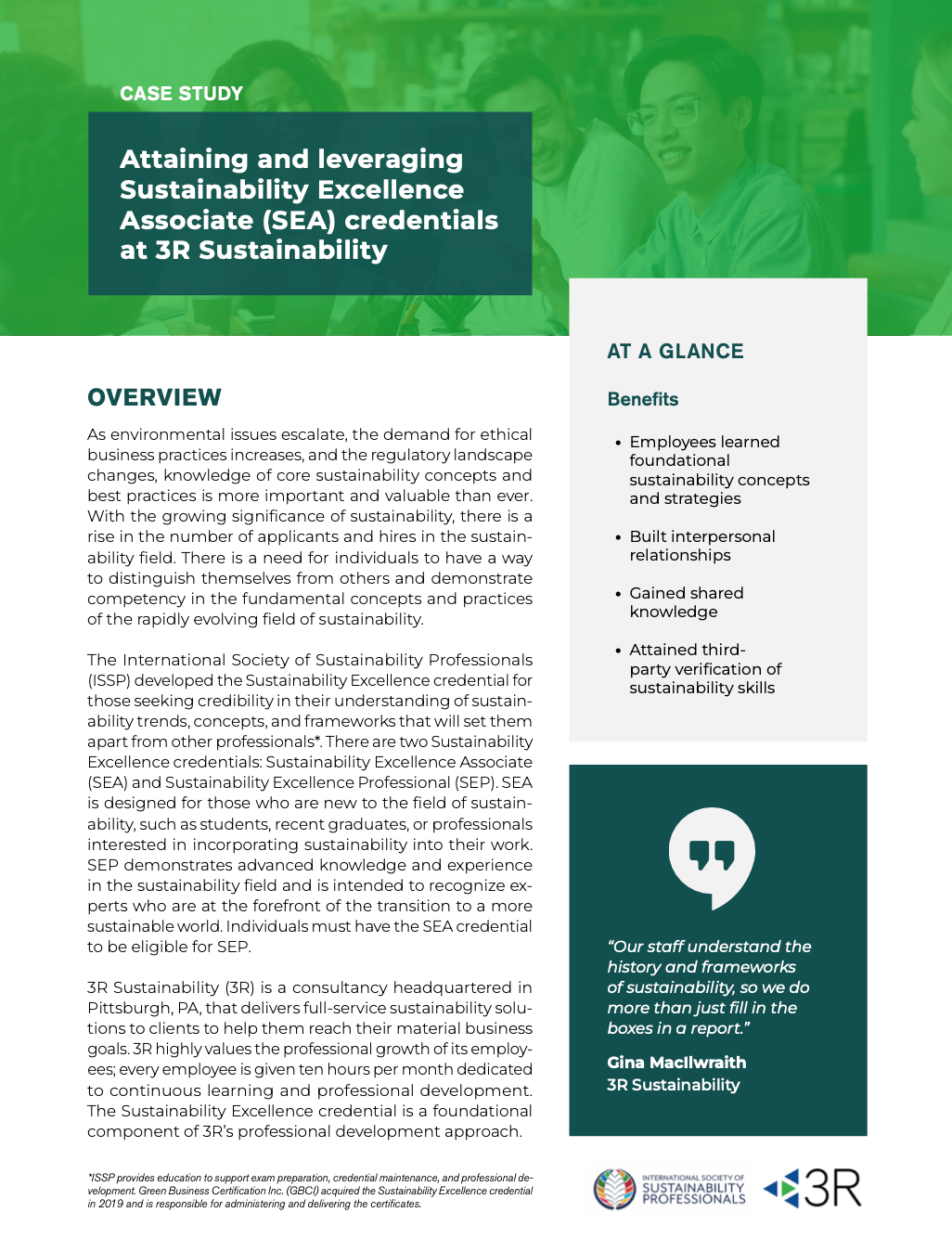 SEA Case Study: Interview with 3R Sustainability