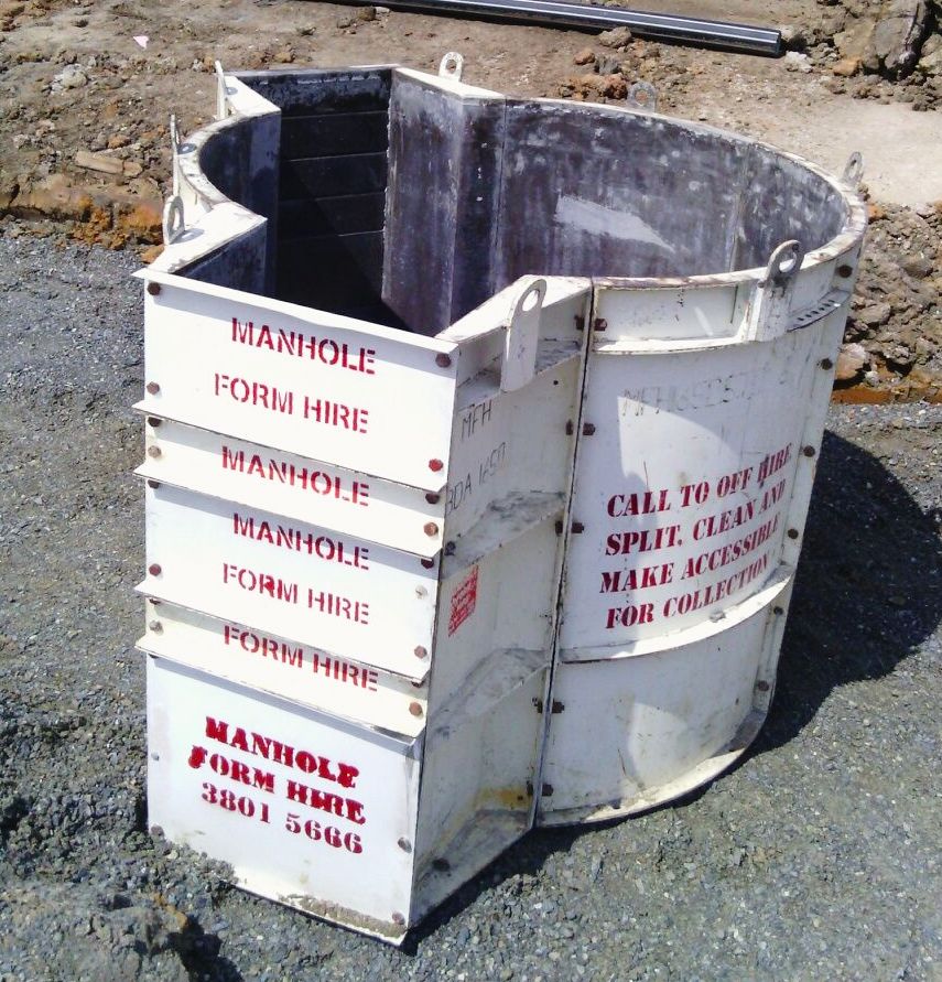Manhole Form Hire | Concrete formwork hire